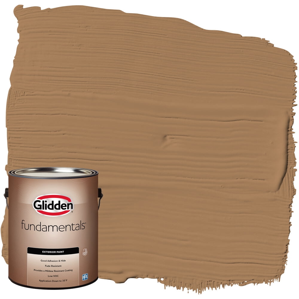 Glidden Fundamentals Exterior Paint Cinnamon Crunch / Brown, Satin, 1 ...