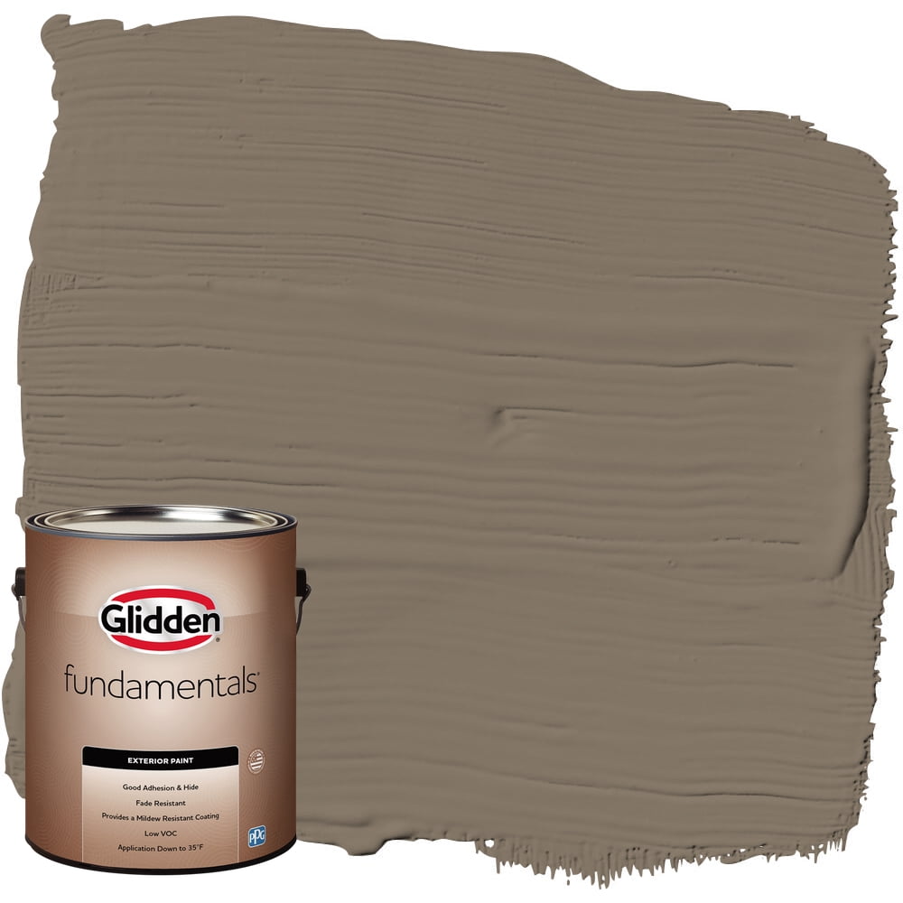 Glidden Fundamentals Exterior Paint Clam Shell / Beige, Satin, 1 Gallon ...