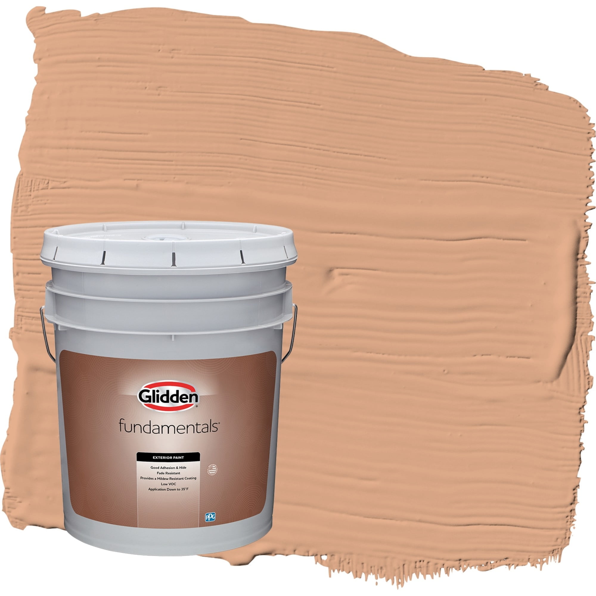 Glidden Fundamentals Clay Fire / Orange Semi-Gloss Exterior Paint, 5 ...