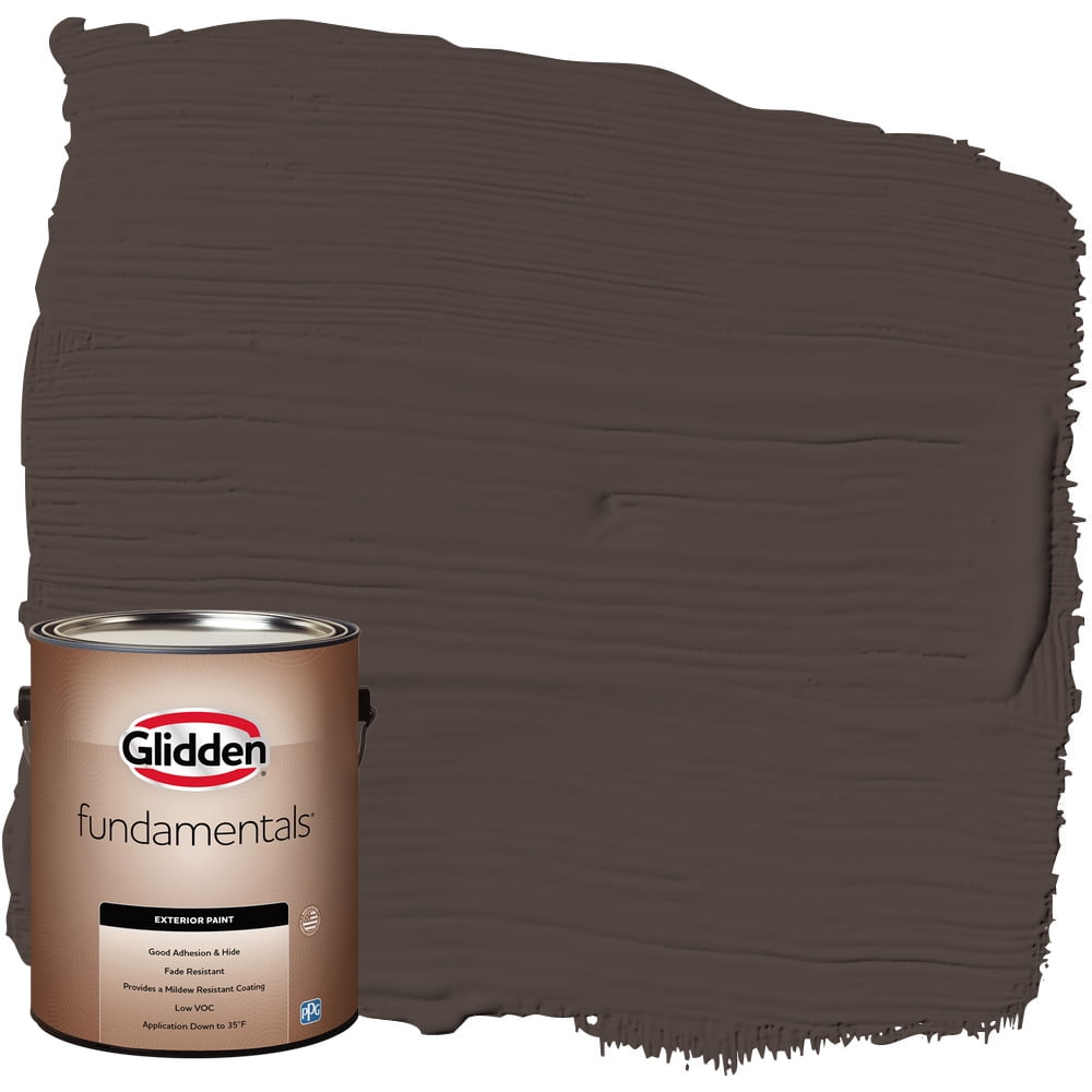 Glidden Fundamentals Exterior Paint Dark Granite / Brown, Flat, 1 ...