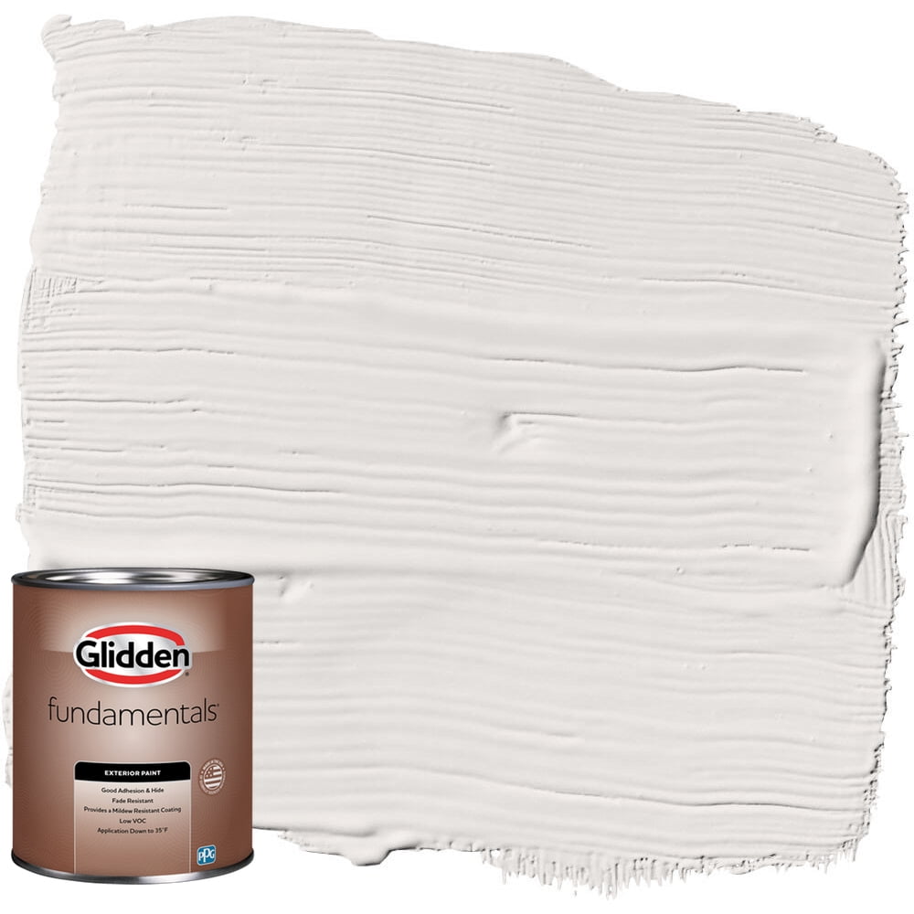 Glidden Fundamentals Exterior Paint Dusky Dawn / Grey, Flat, 1 Quart ...