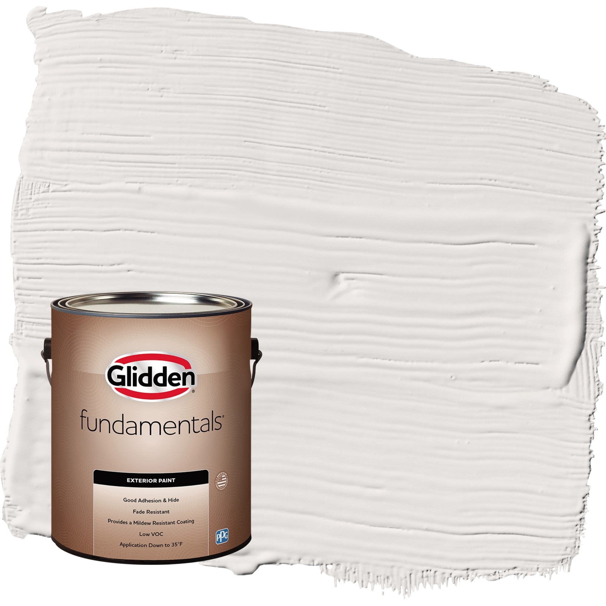 Glidden Fundamentals Dusky Dawn / Grey Satin Exterior Paint, 1 Gallon ...