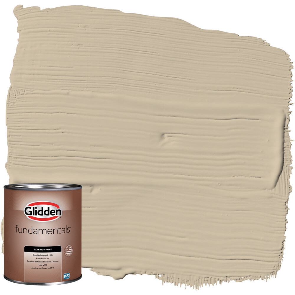 Glidden Fundamentals Exterior Paint Dusty Trail / Beige, Flat, 1 Quart ...