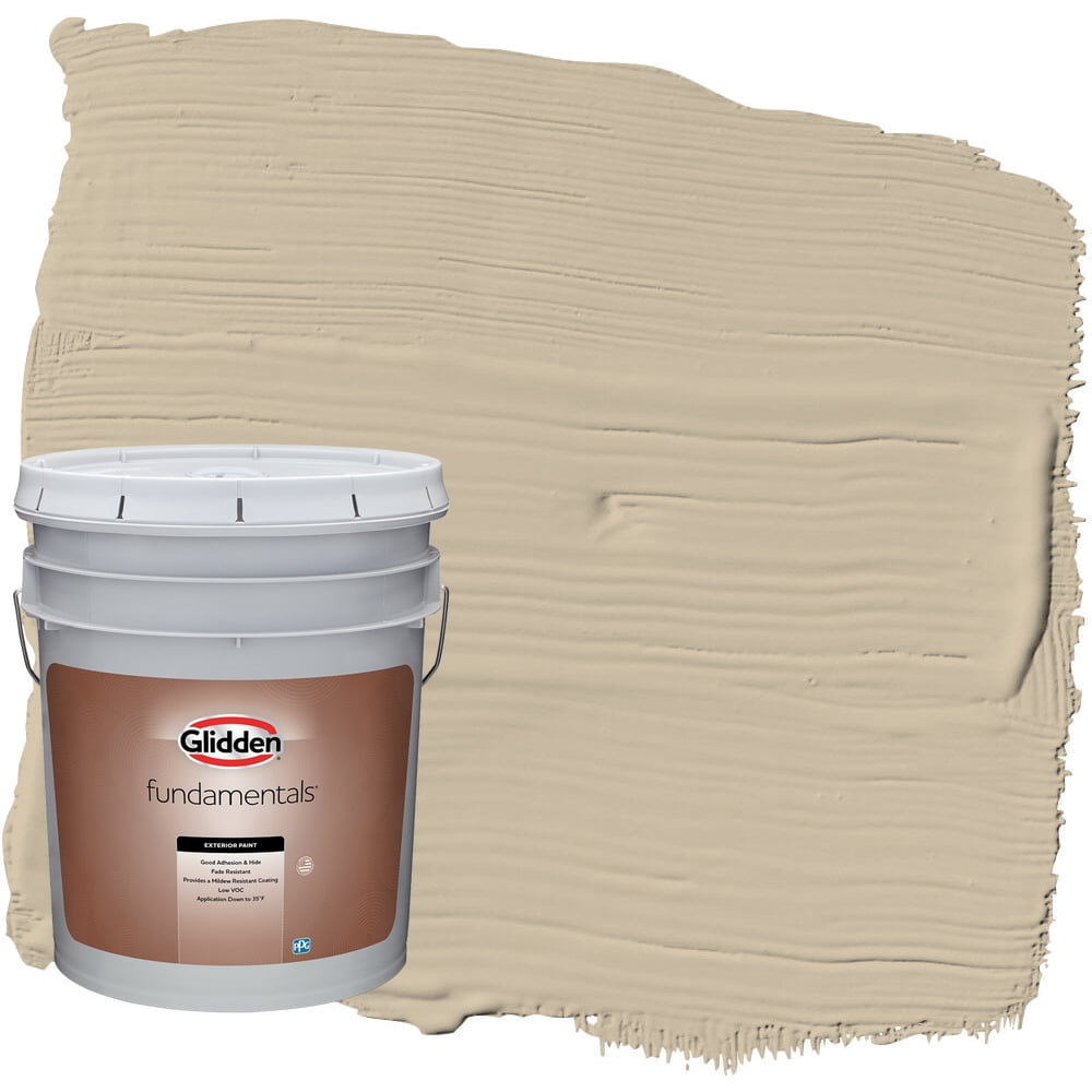 Glidden Fundamentals Exterior Paint Dusty Trail / Beige, Flat, 5 ...