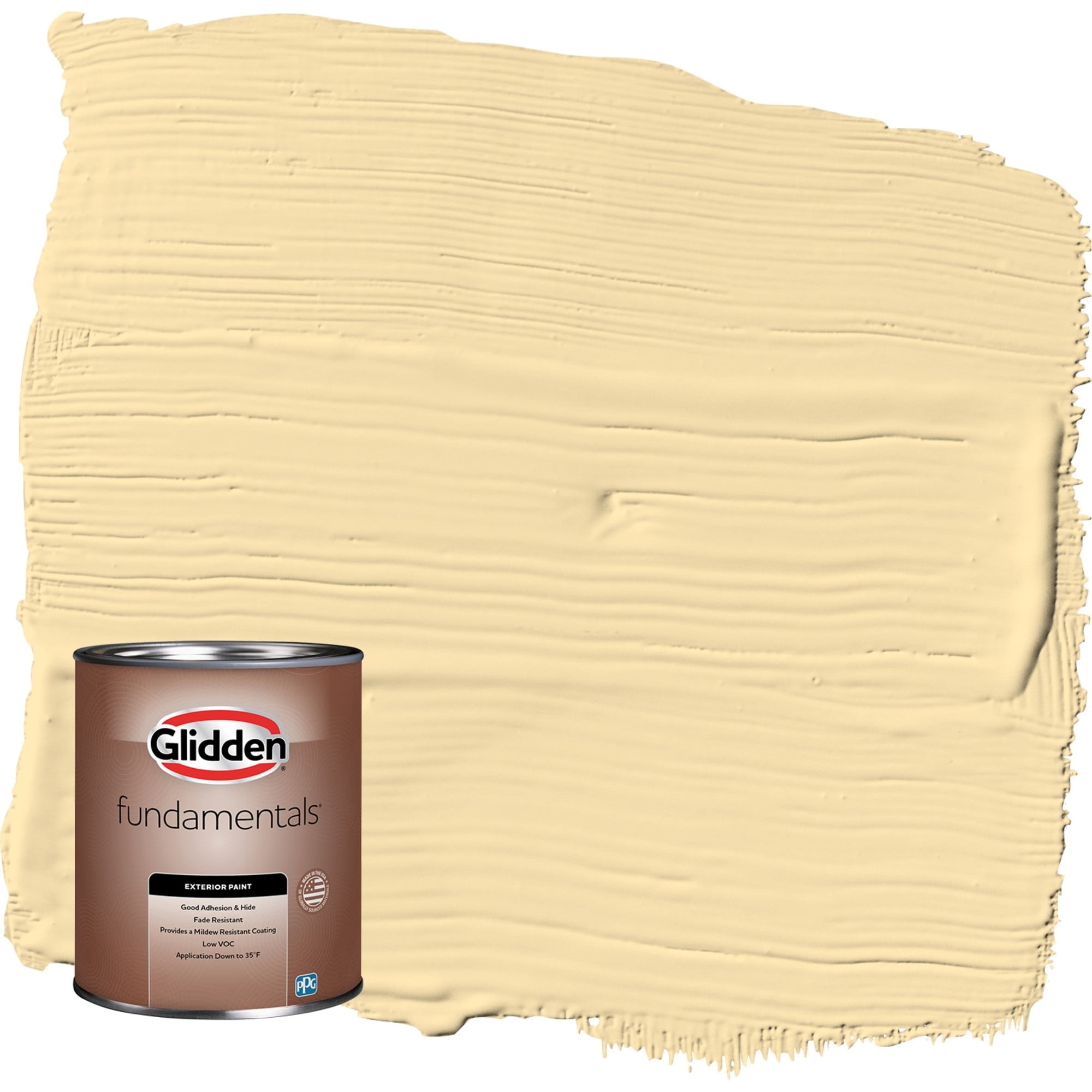 Glidden Fundamentals Dusty Yellow / Yellow Satin Exterior Paint, 1 ...