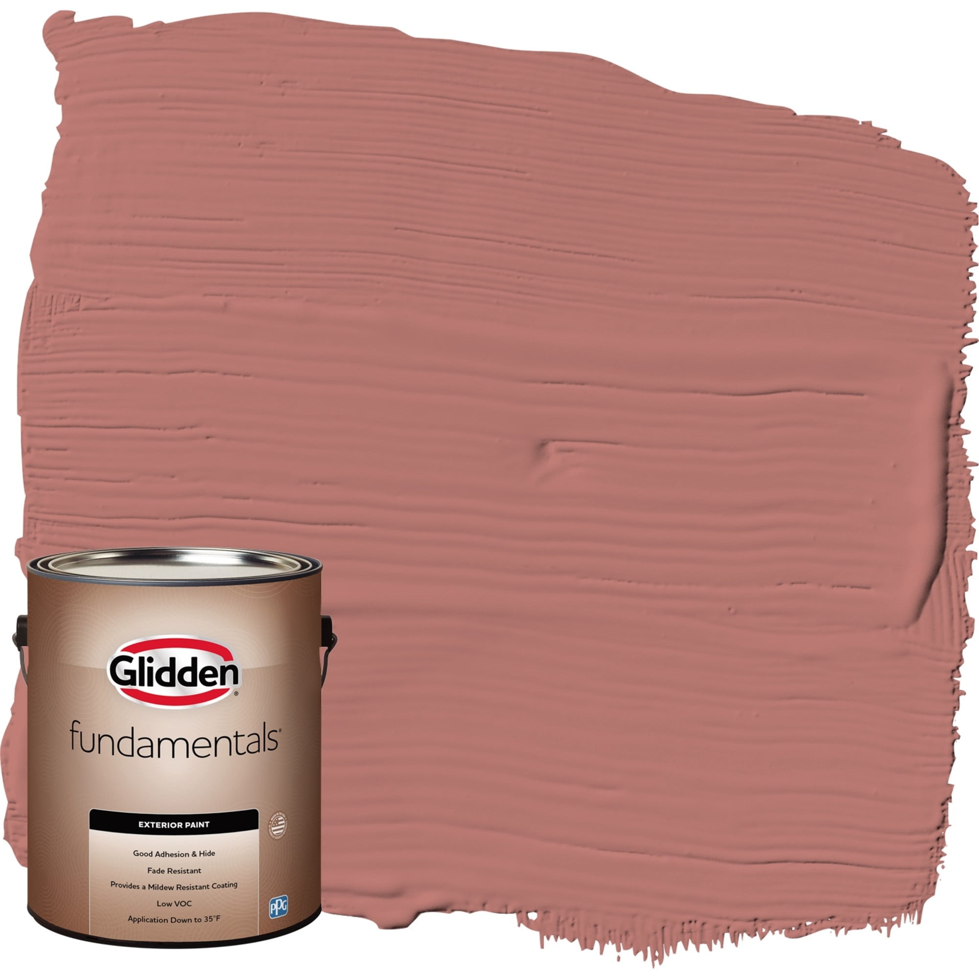 Glidden Fundamentals Exterior Paint Earth Rose / Pink, Semi Gloss, 1 ...