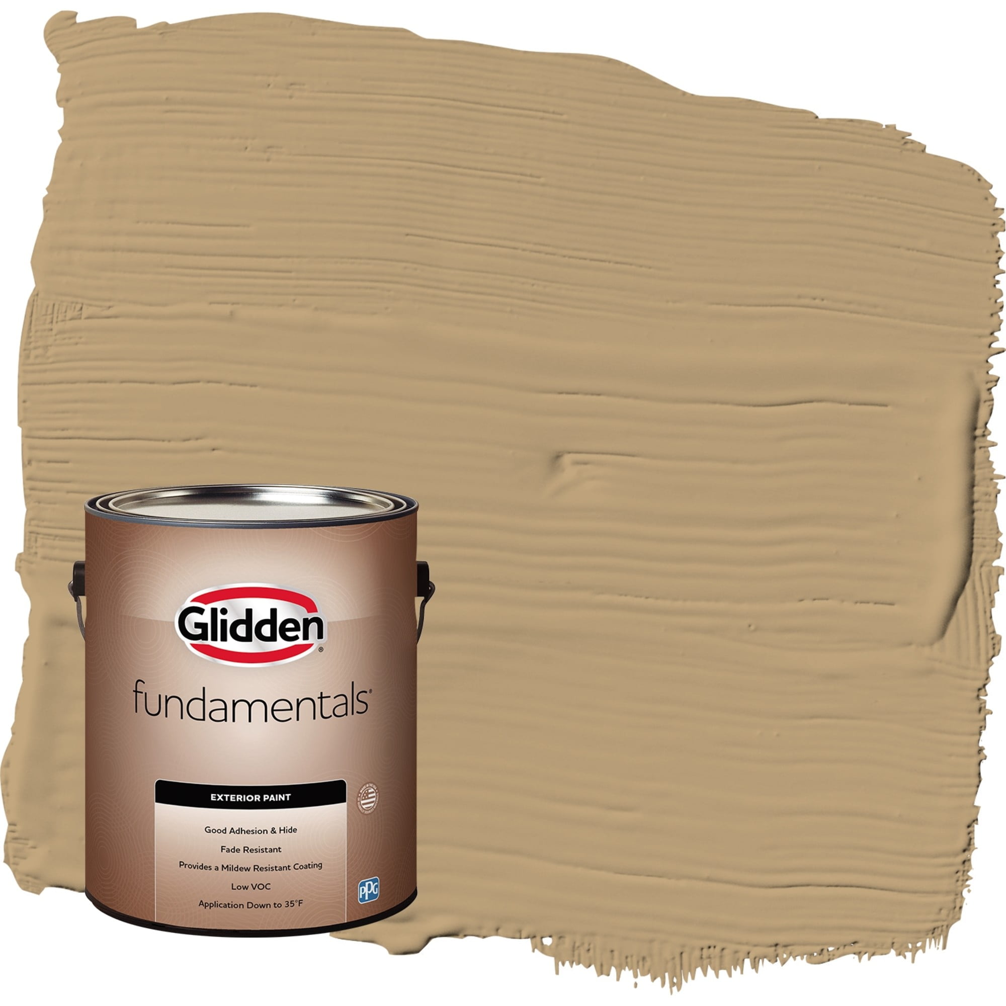 Glidden Fundamentals Earthy Ocher / Beige Semi-Gloss Exterior Paint, 1 ...