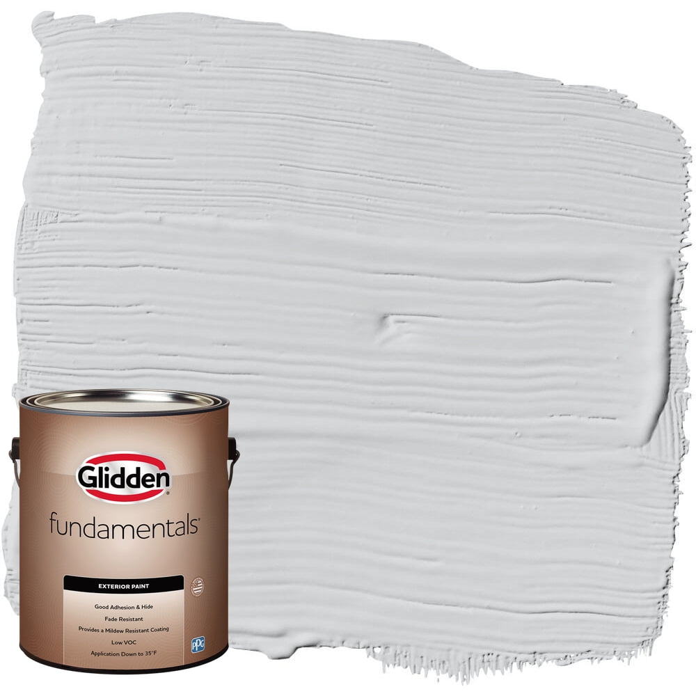 Glidden Fundamentals Exterior Paint Elemental / Gray, Flat, 1 Gallon ...
