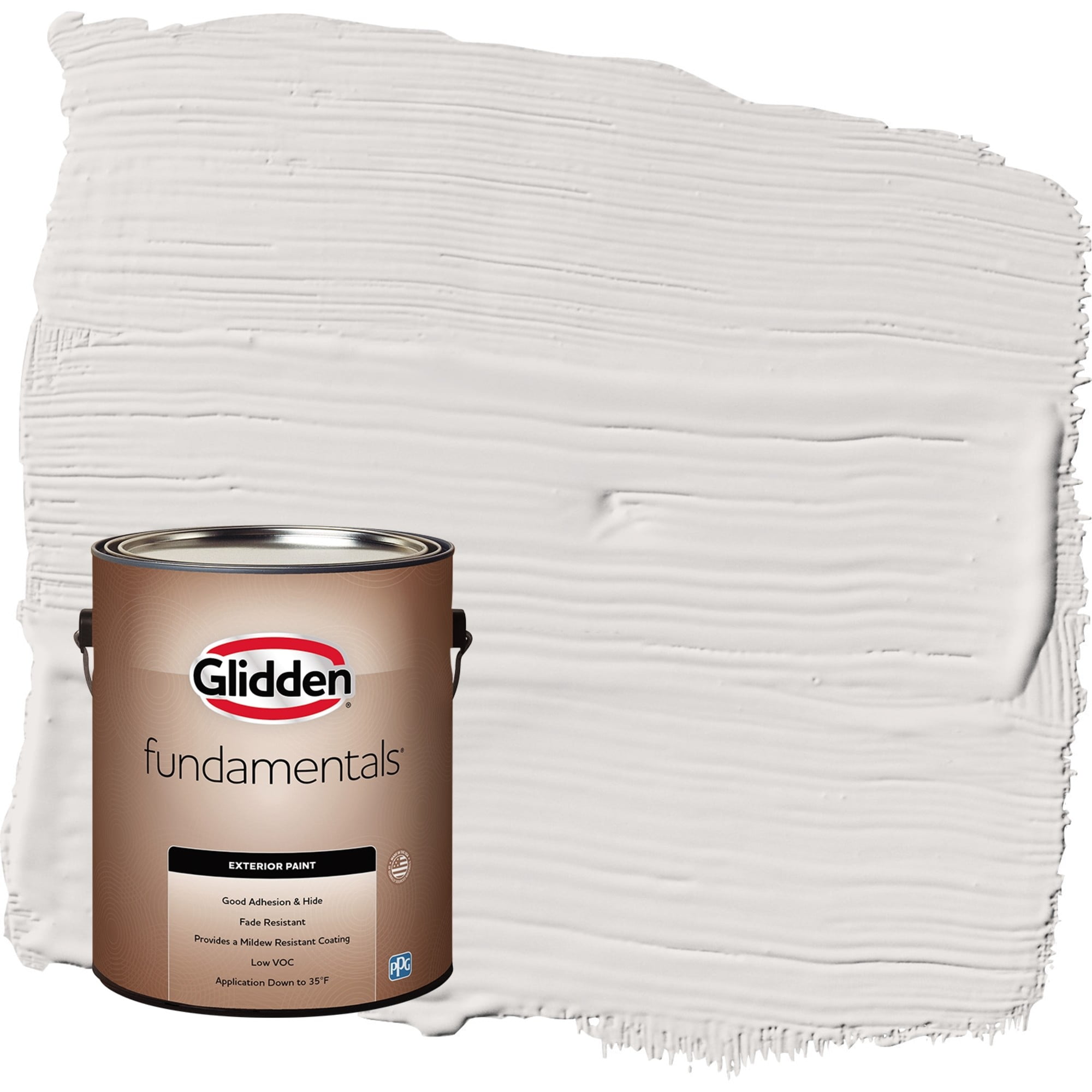 Glidden Fundamentals Fall Chill / Grey Satin Exterior Paint, 1 Gallon ...