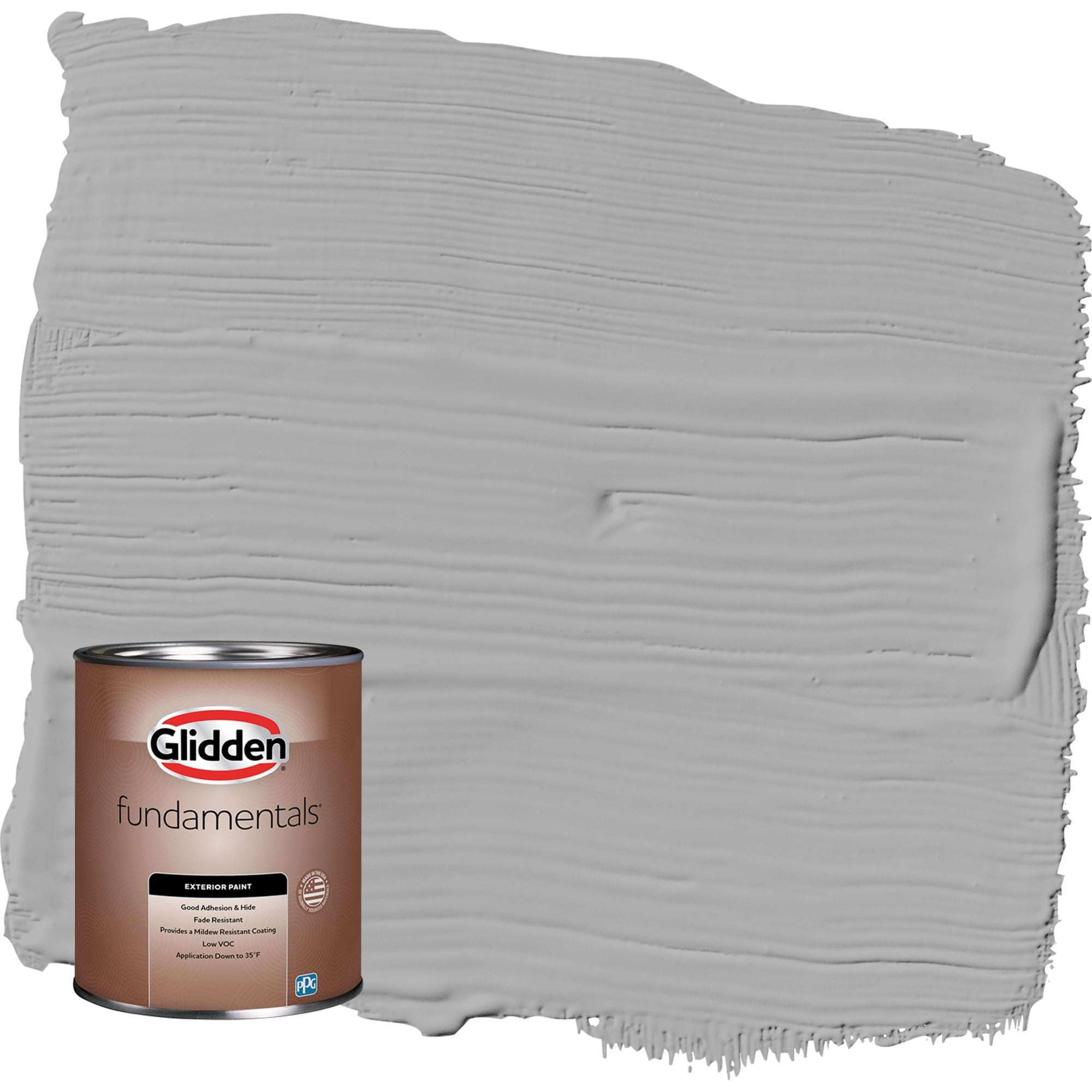 Glidden Fundamentals Flagstone / Gray Semi-Gloss Exterior Paint, 1 ...
