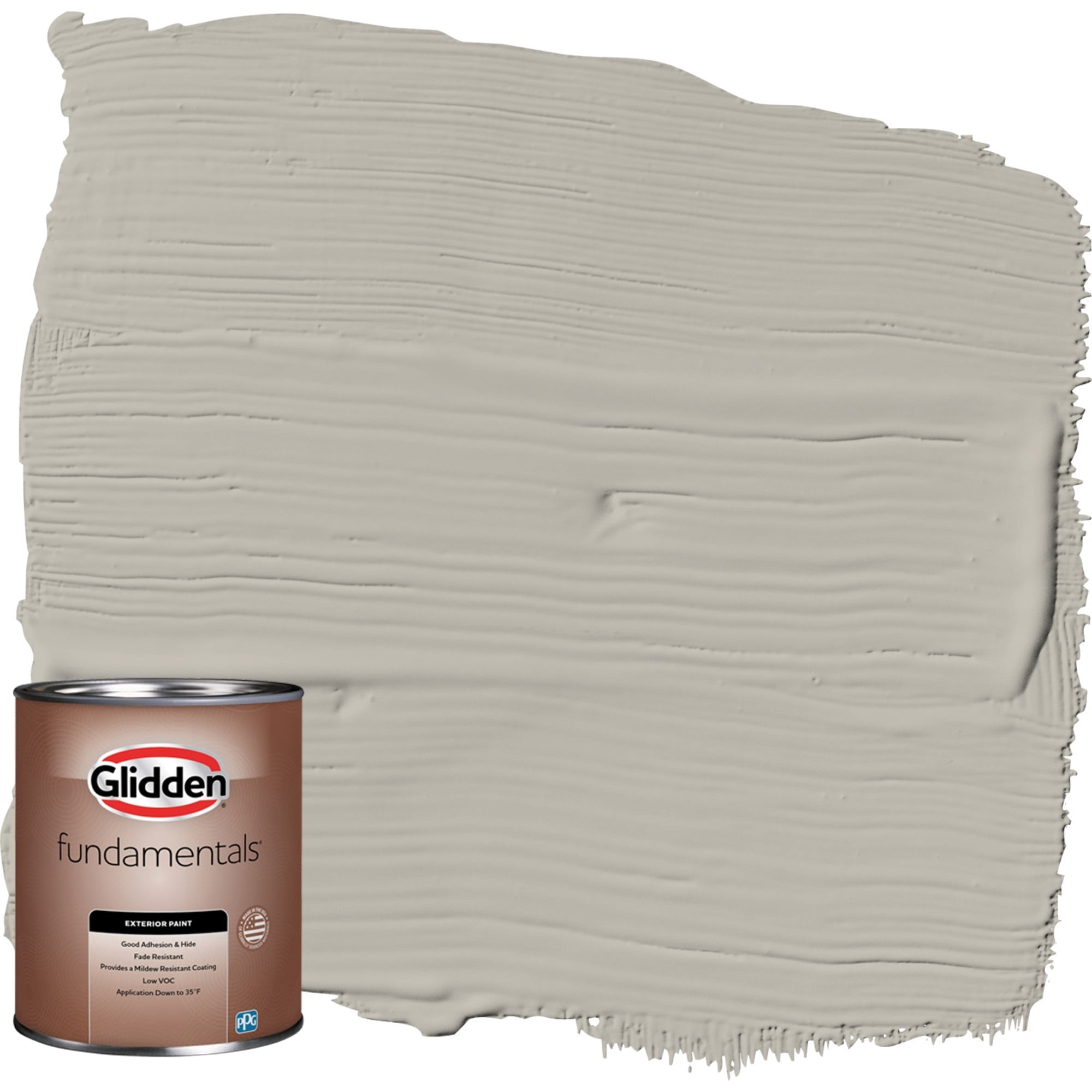 Glidden Fundamentals Exterior Paint Ghost Writer / Beige, Semi Gloss, 1 ...