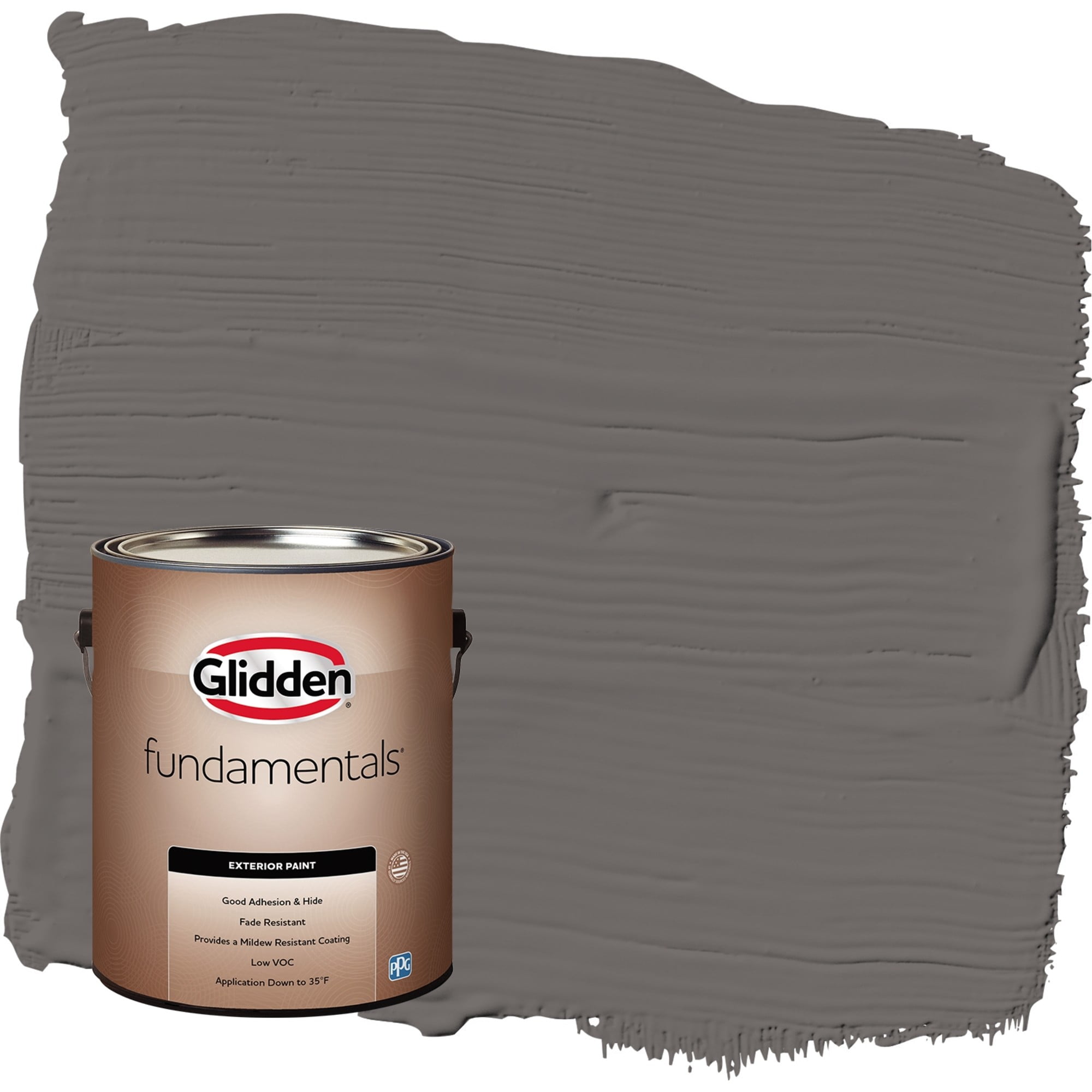 Glidden Fundamentals Gibraltar Gray / Grey Semi-Gloss Exterior Paint, 1 ...