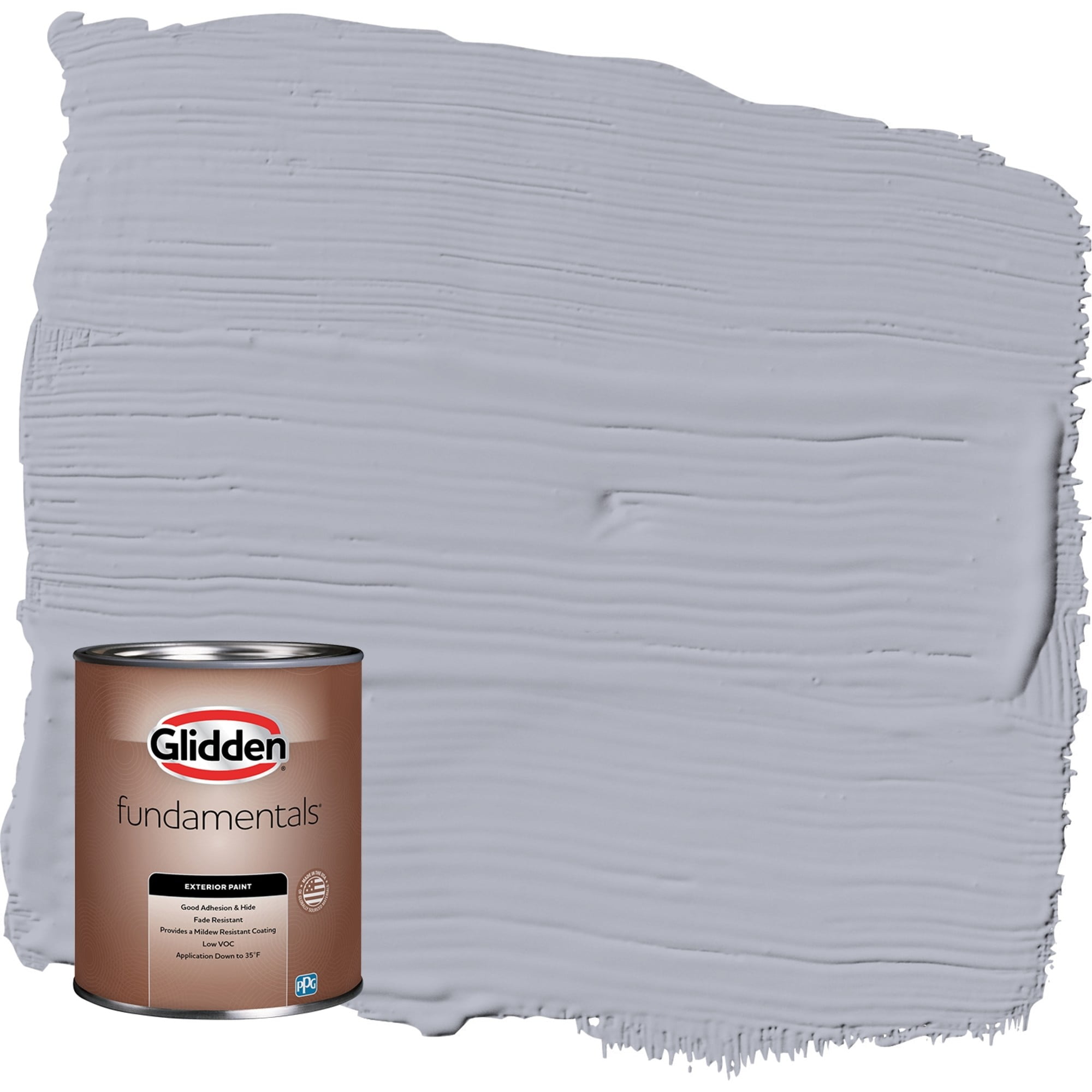 Glidden Fundamentals Glistening Gray / Grey Flat Exterior Paint, 1 ...