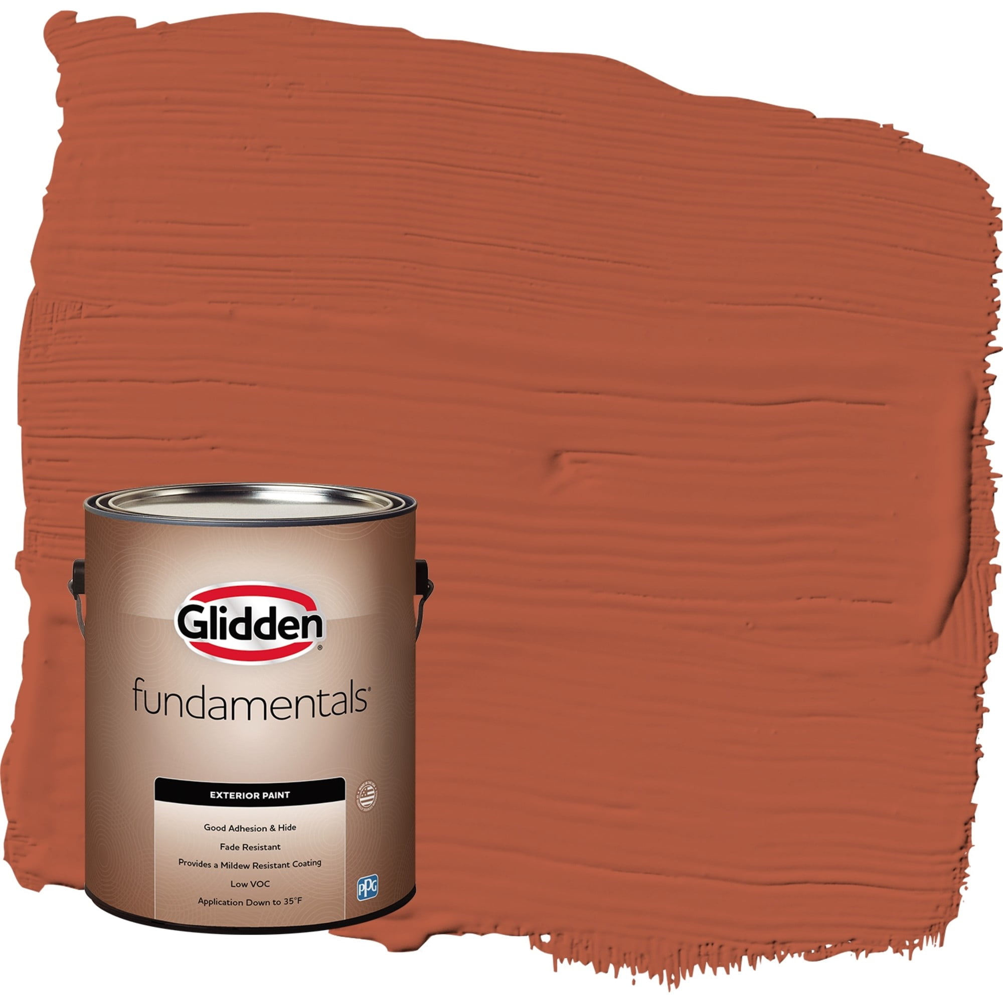 Glidden Fundamentals Glowing Firelight / Orange Flat Exterior Paint, 1 ...