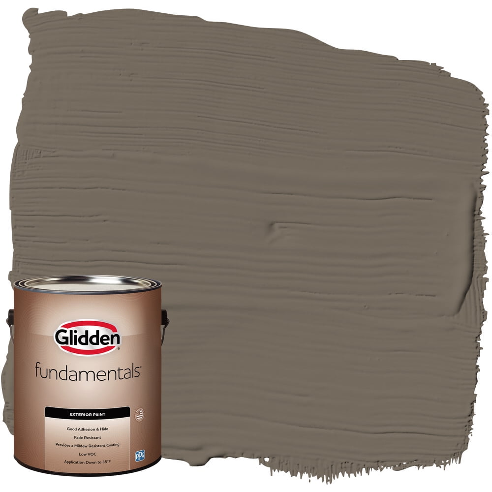 Glidden Fundamentals Exterior Paint Granite / Brown, Flat, 1 Gallon ...