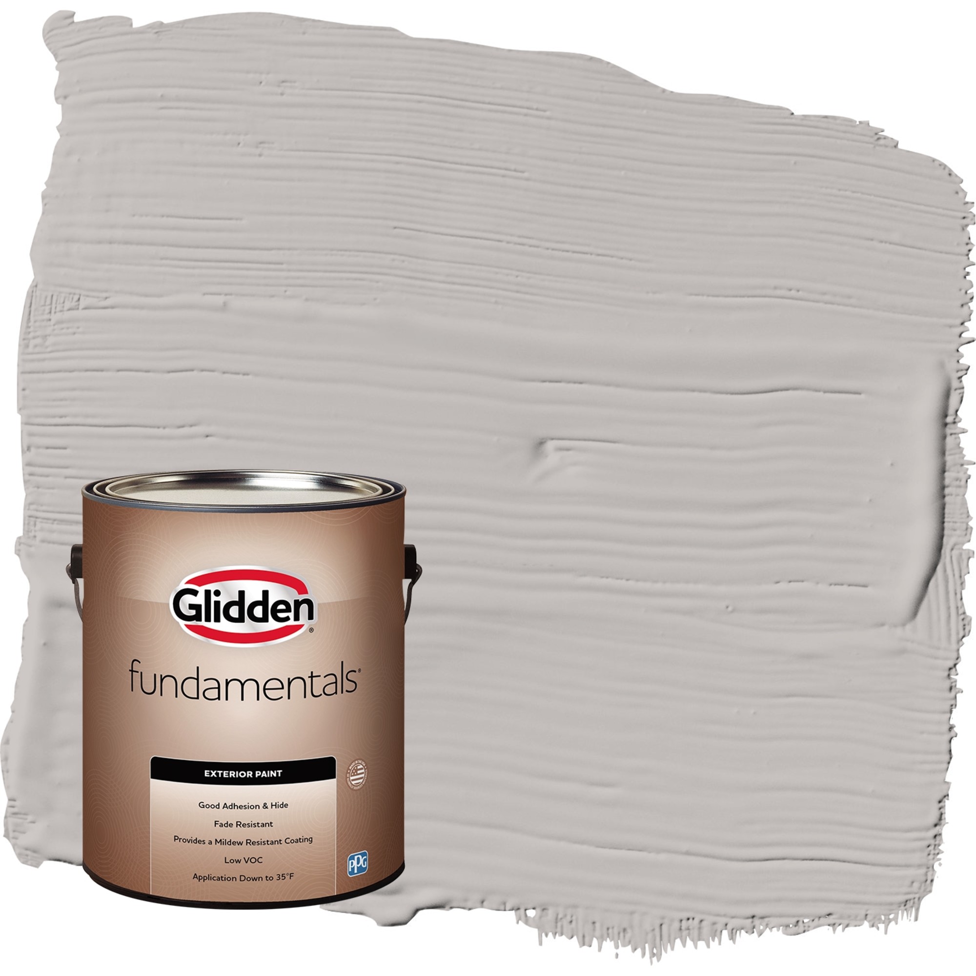 Glidden Fundamentals Gray Shadows / Grey Semi-Gloss Exterior Paint, 1 ...