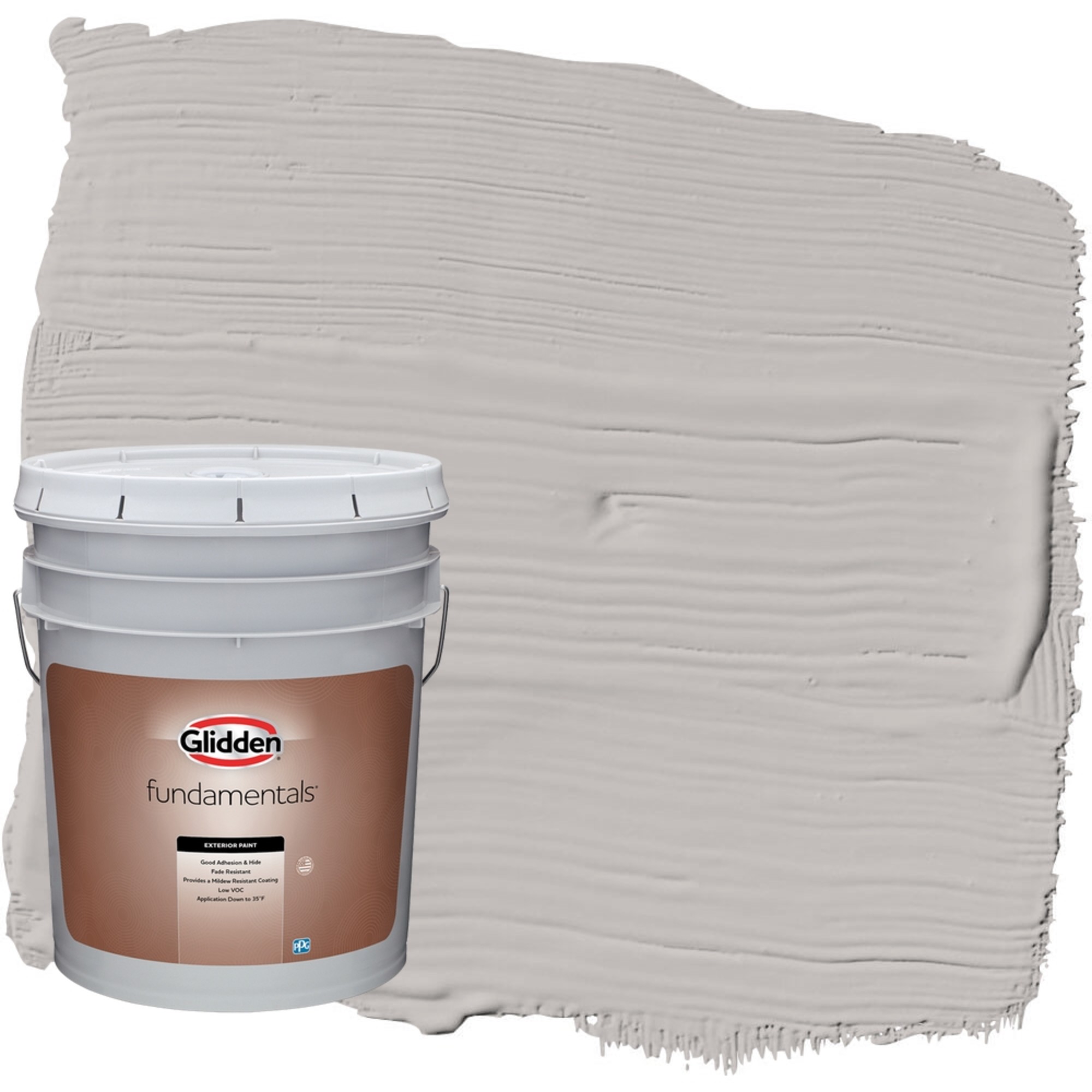 Glidden Fundamentals 5 Gallons Gray Shadows / Grey Semi-Gloss Exterior ...