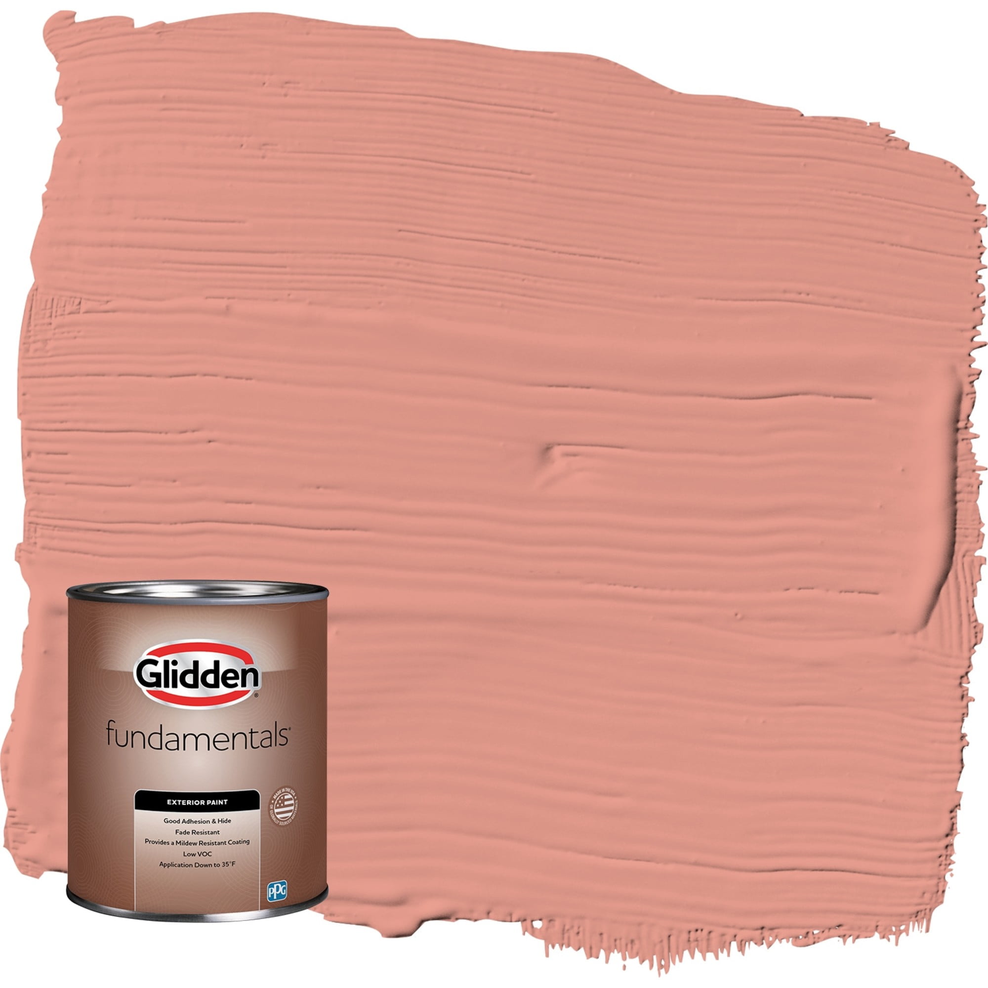 Glidden Fundamentals Holland Tile / Red Flat Exterior Paint, 1 Quart ...