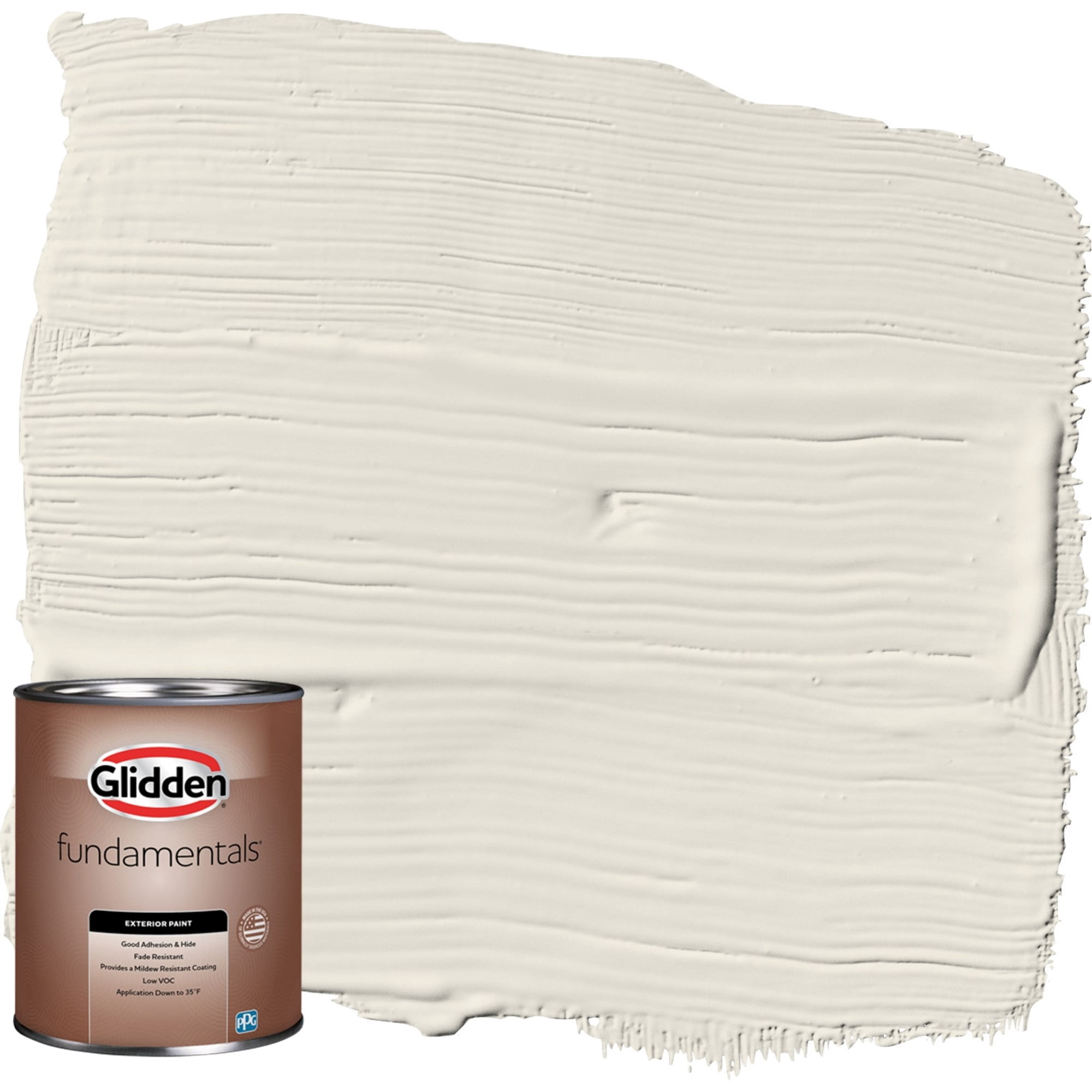 Glidden Fundamentals Exterior Paint Hourglass / Off-White, Flat, 1 ...