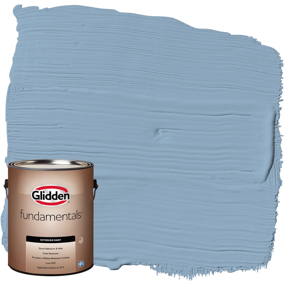 Glidden Fundamentals Exterior Paint Kaleidoscope / Blue, Flat, 1 Gallon ...