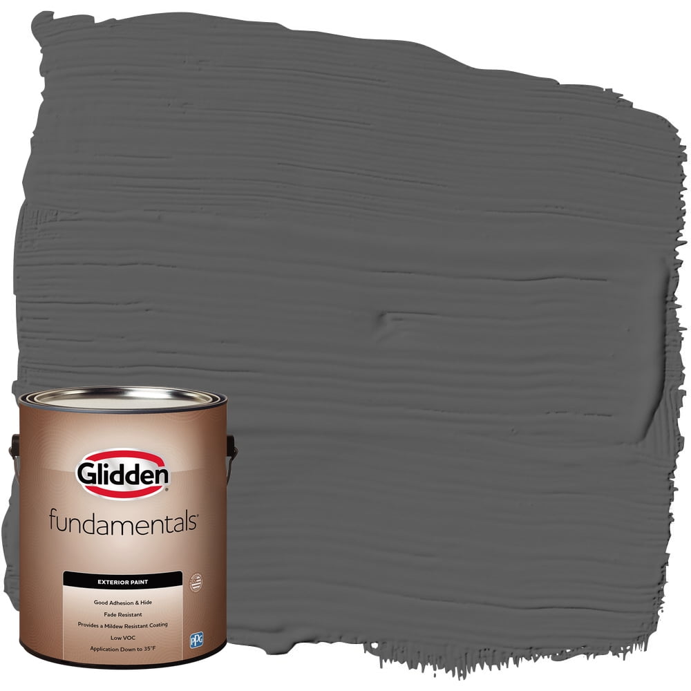 Glidden Fundamentals Exterior Paint Knight's Armor / Gray, Flat, 1 ...