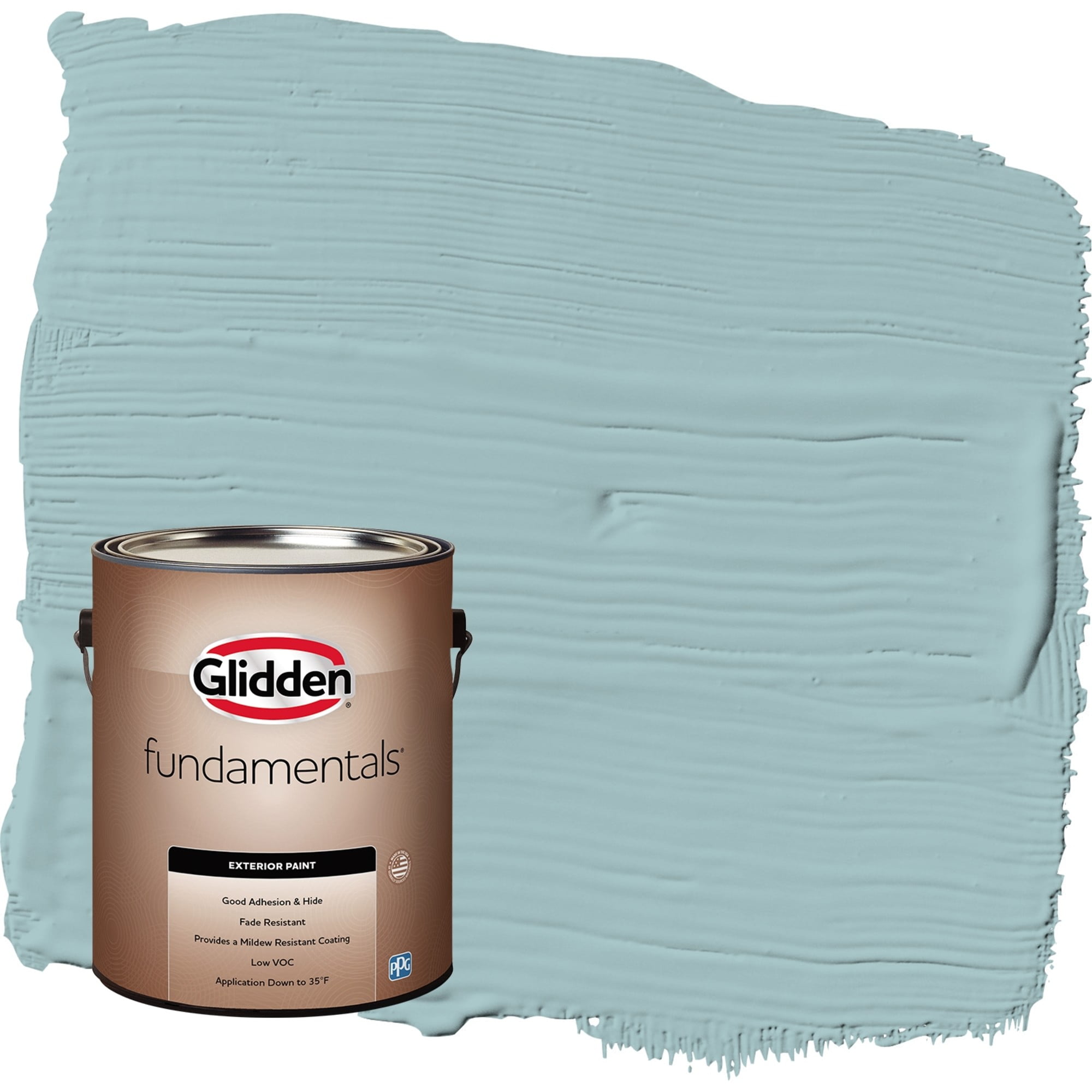 Glidden Fundamentals Lazy River / Blue Flat Exterior Paint, 1 Gallon ...