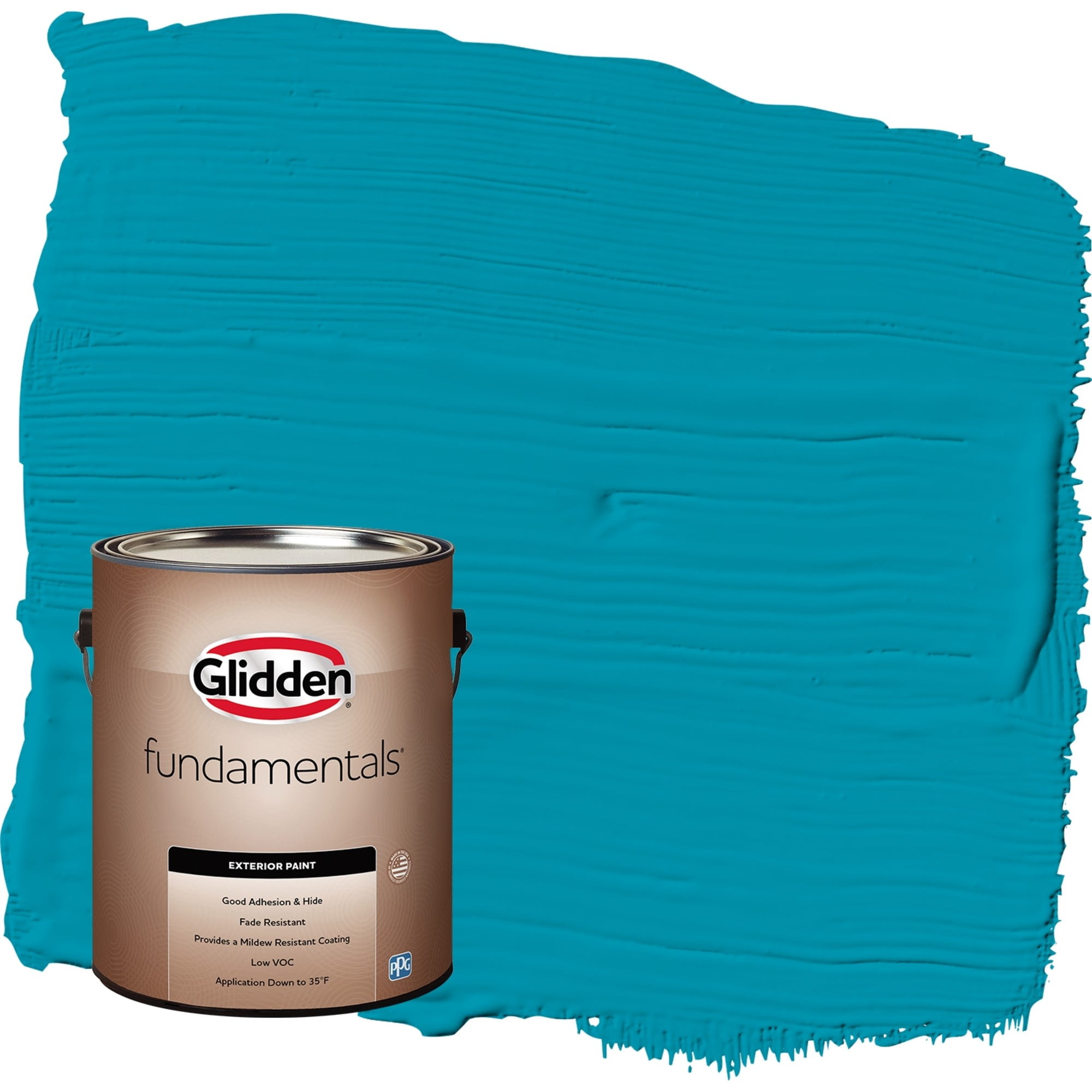 Glidden Fundamentals Mediterranean Blue / Blue Satin Exterior Paint, 1 ...