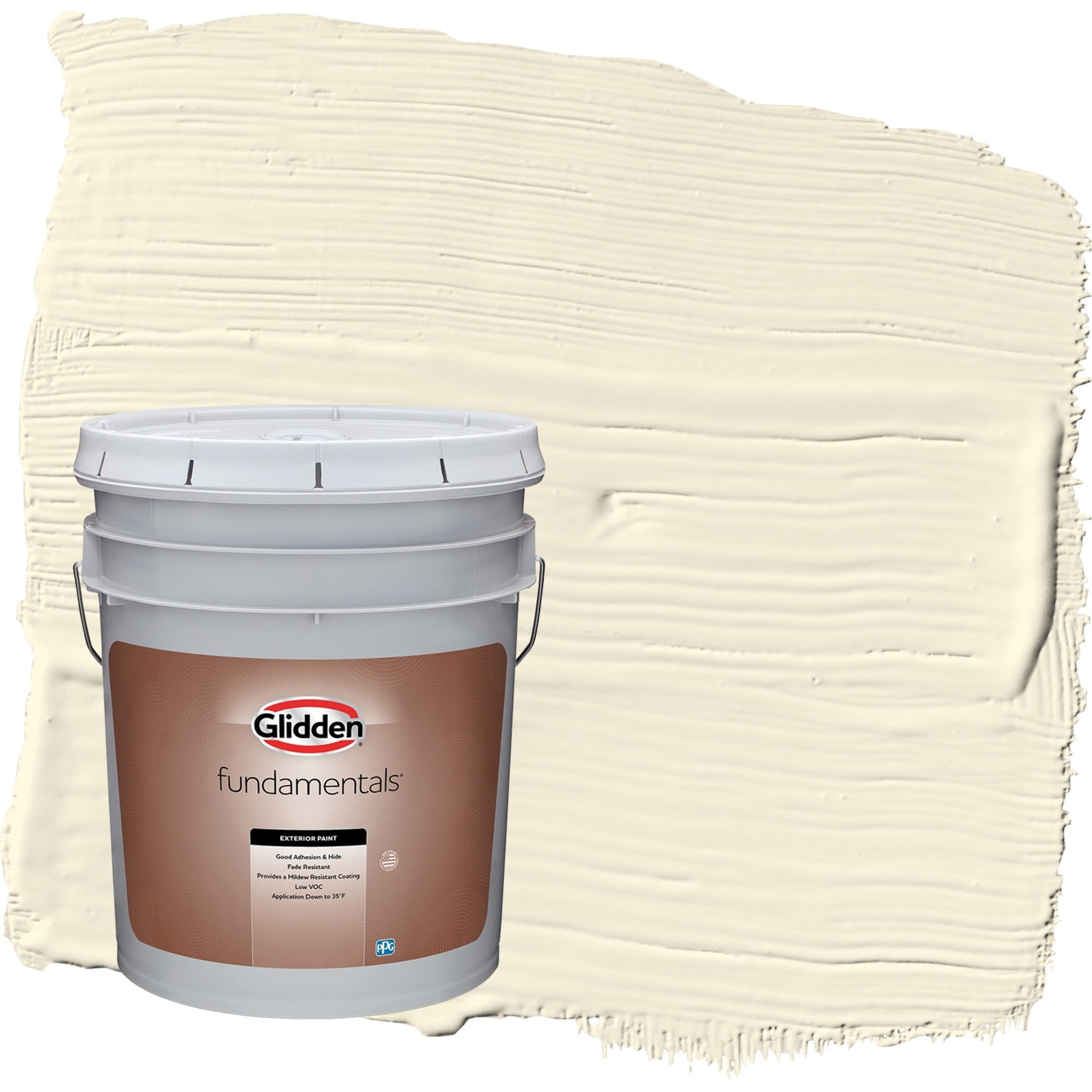 Glidden Fundamentals Mesa Beige / Yellow Flat Exterior Paint, 5 Gallon ...