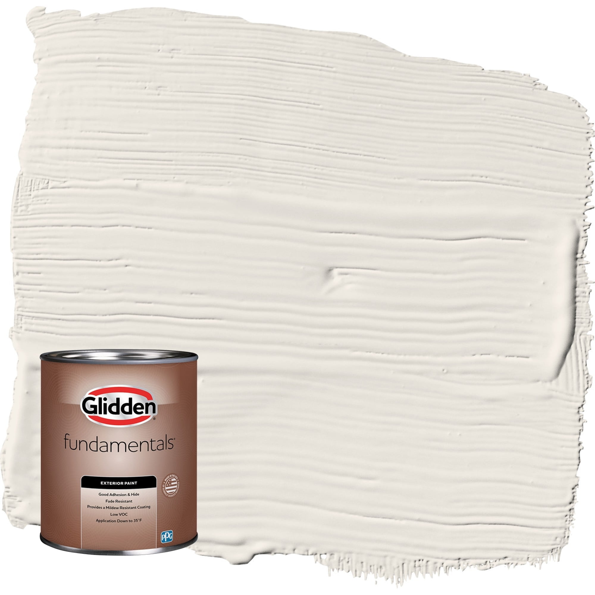 Glidden Fundamentals Mountain Gray / Gray Satin Exterior Paint, 1 Quart ...
