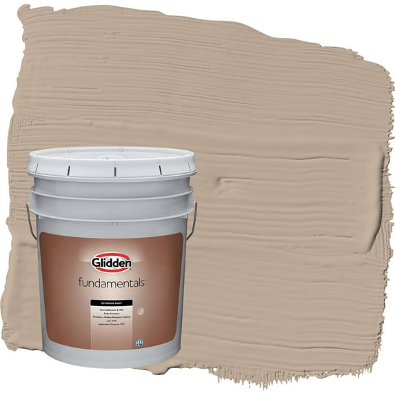 Glidden Fundamentals Notorious / Brown Satin Exterior Paint, 5 Gallon ...