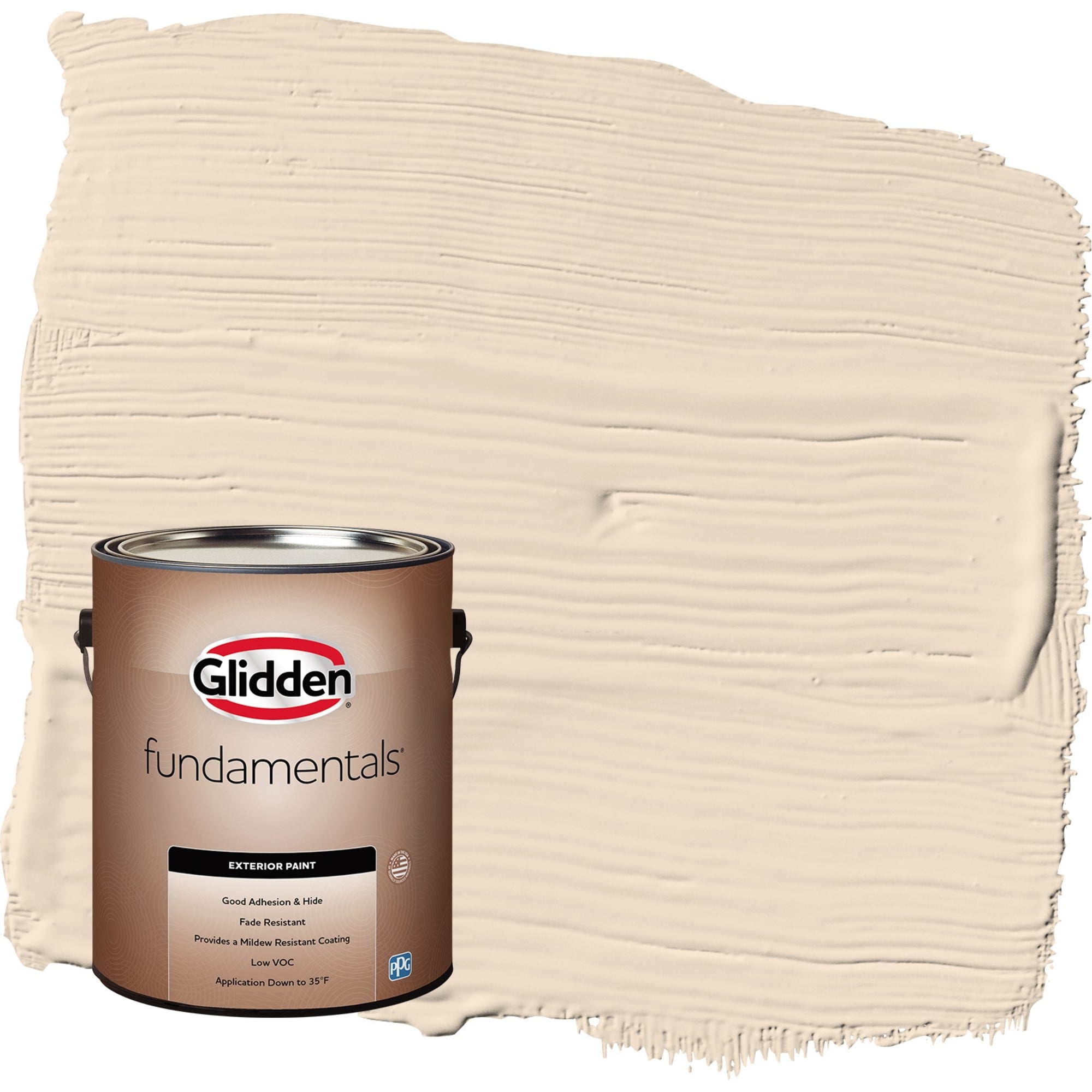 Glidden Fundamentals Oatmeal Cookie / Beige Semi-Gloss Exterior Paint ...