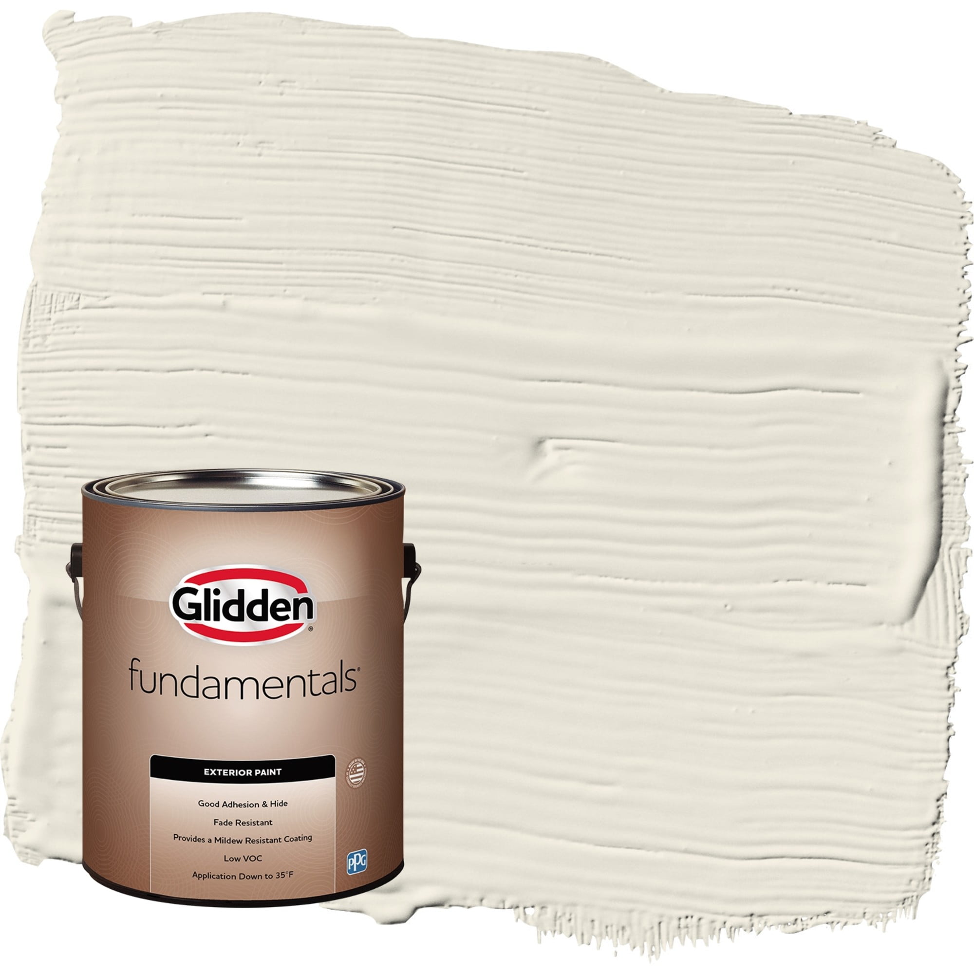 Glidden Fundamentals Oatmeal / Gray Semi-Gloss Exterior Paint, 1 Gallon ...