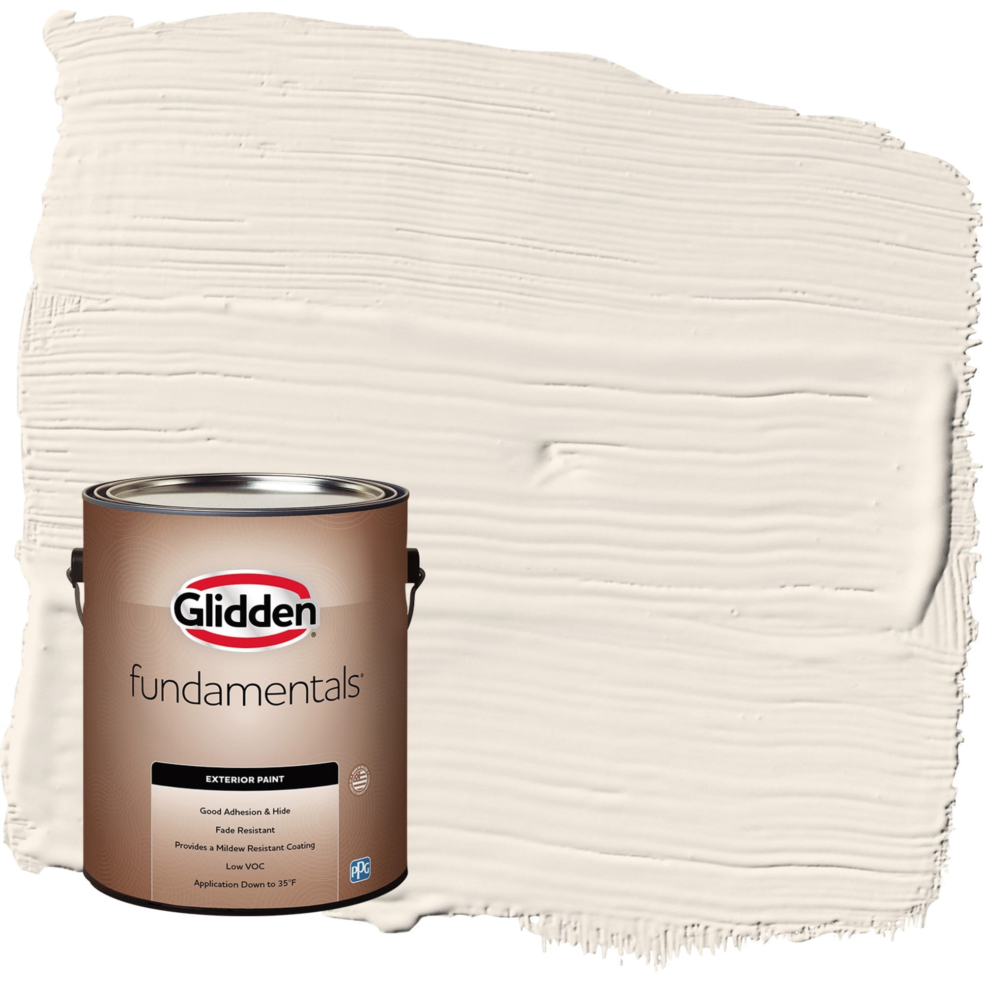 Glidden Fundamentals Pearls and Lace / White Satin Exterior Paint, 1 ...