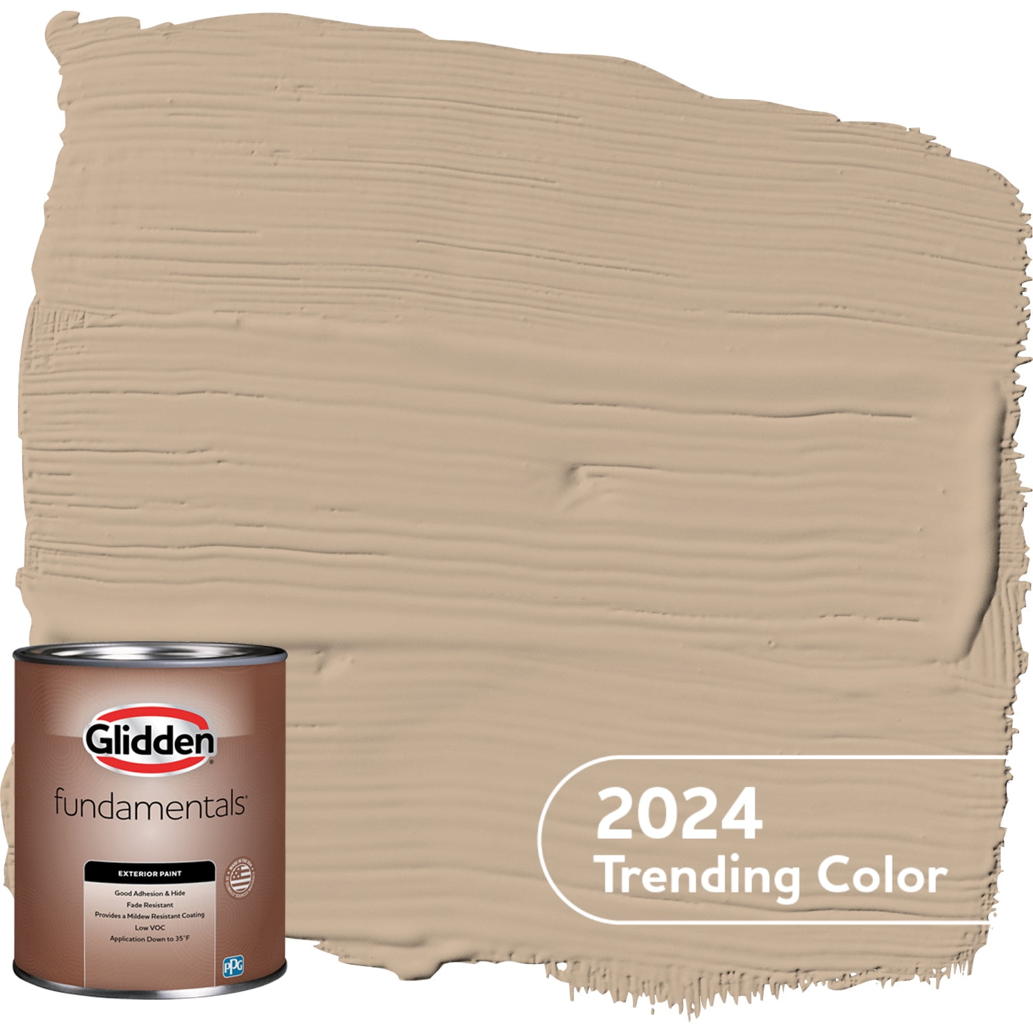 Glidden Fundamentals Exterior Paint Persuasion / Beige, Satin, 1 Quart ...