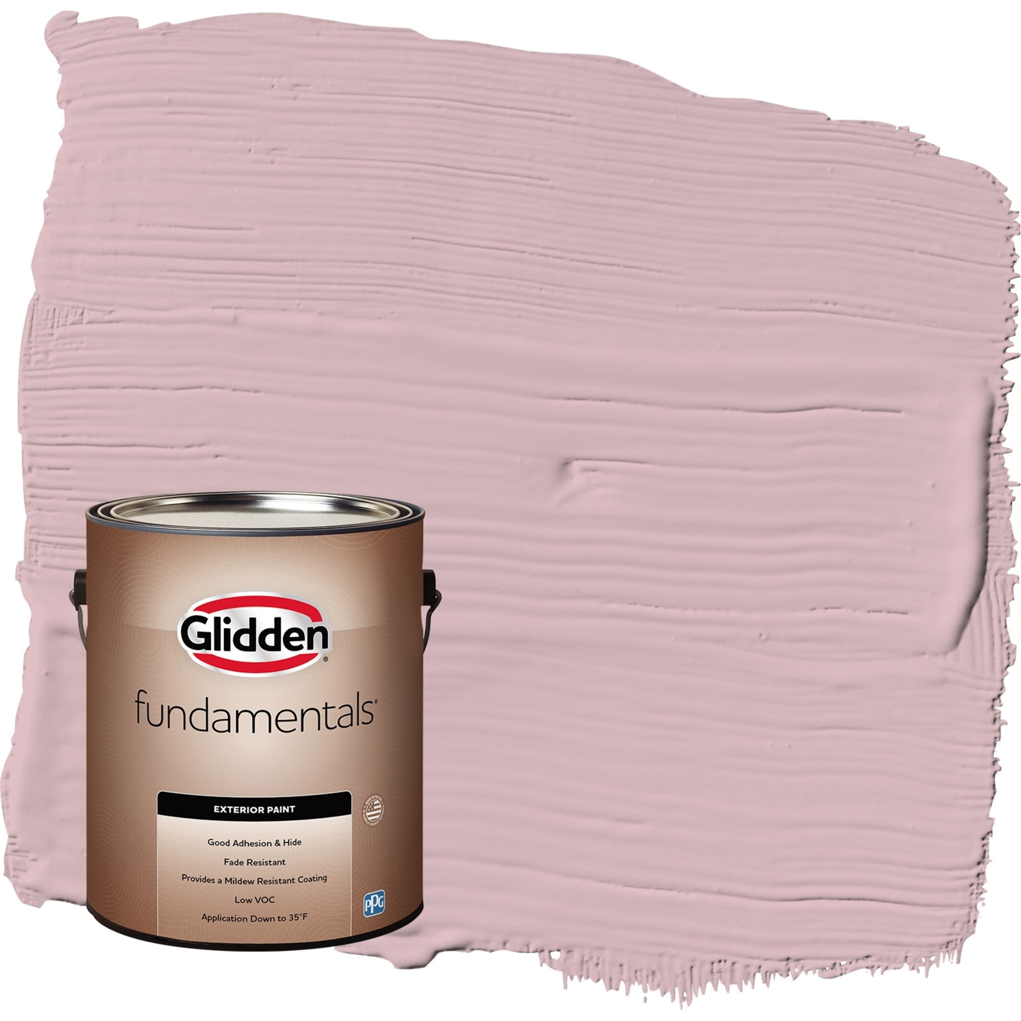 Glidden Fundamentals Rose Stain / Pink Satin Exterior Paint, 1 Gallon ...