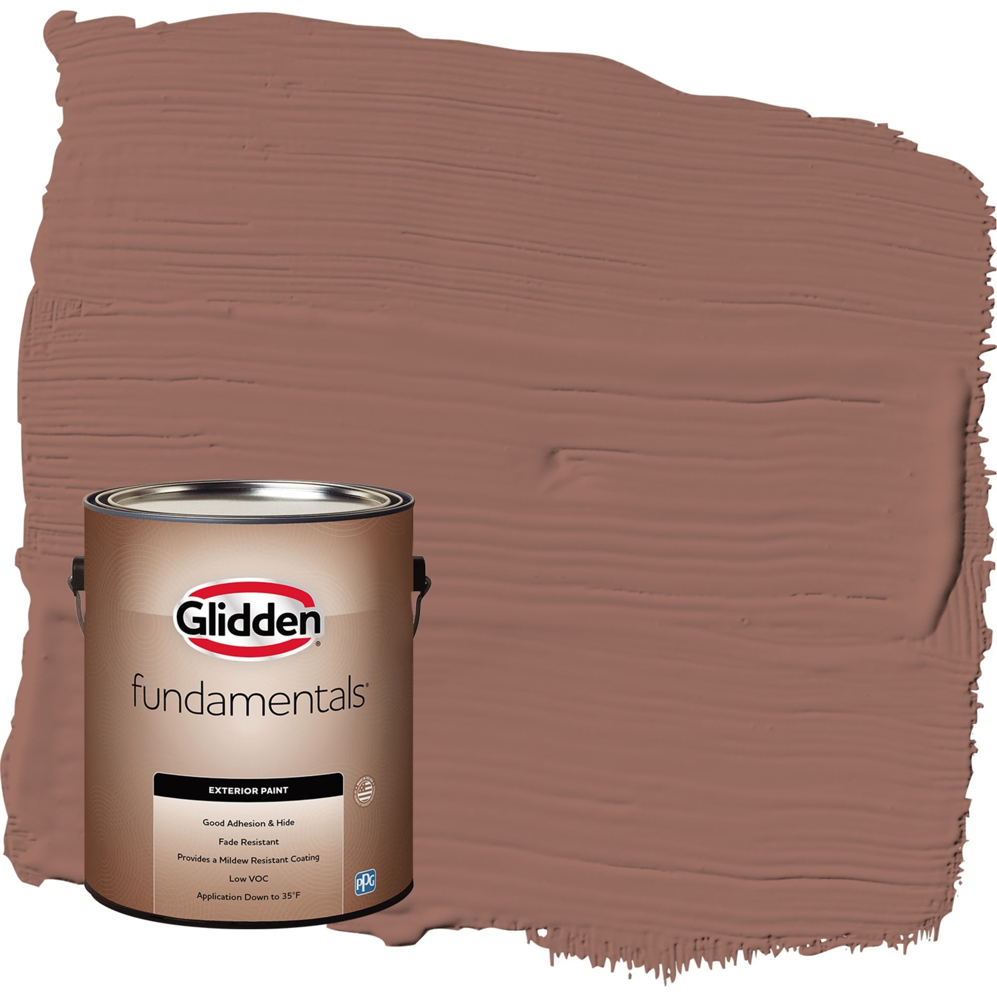 Glidden Fundamentals Safari Brown / Brown Satin Exterior Paint, 1 ...