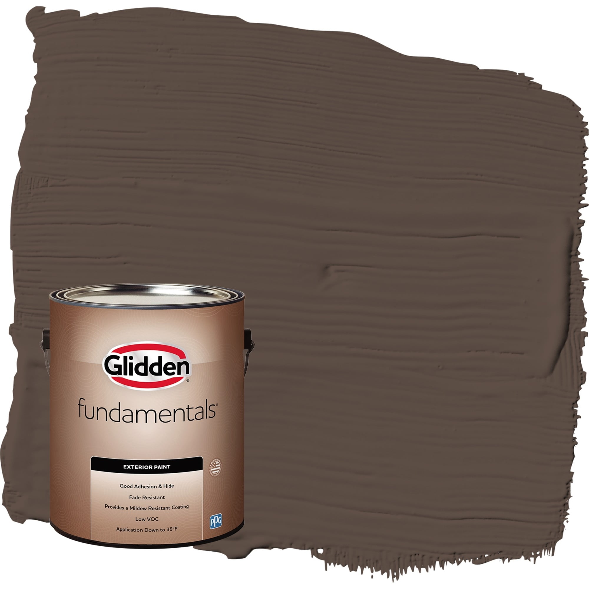 Glidden Fundamentals Sarsaparilla / Brown Semi-Gloss Exterior Paint, 5 ...