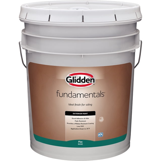 Glidden Fundamentals Exterior Paint Scandinavian Sky / Blue, Flat, 5 ...