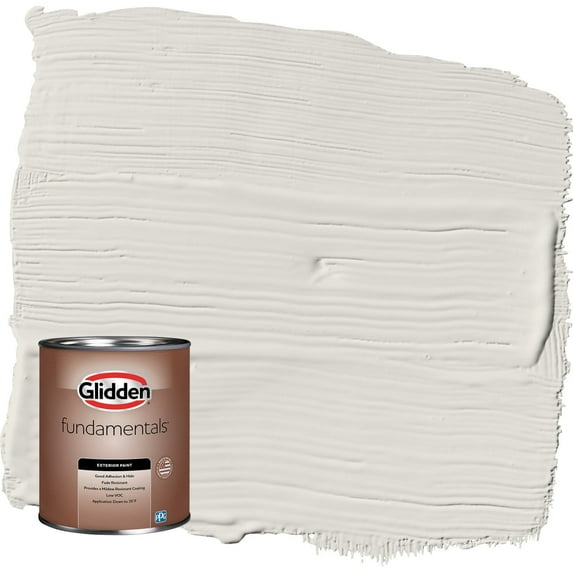 Glidden Fundamentals Shark / Beige Flat Exterior Paint, 1 Gallon ...