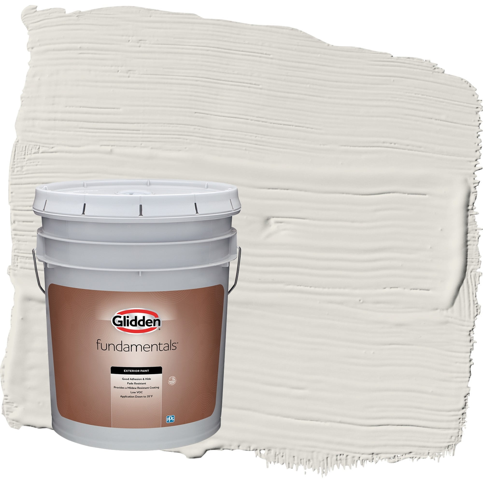 Glidden Fundamentals Shark / Beige Satin Exterior Paint, 1 Quart ...