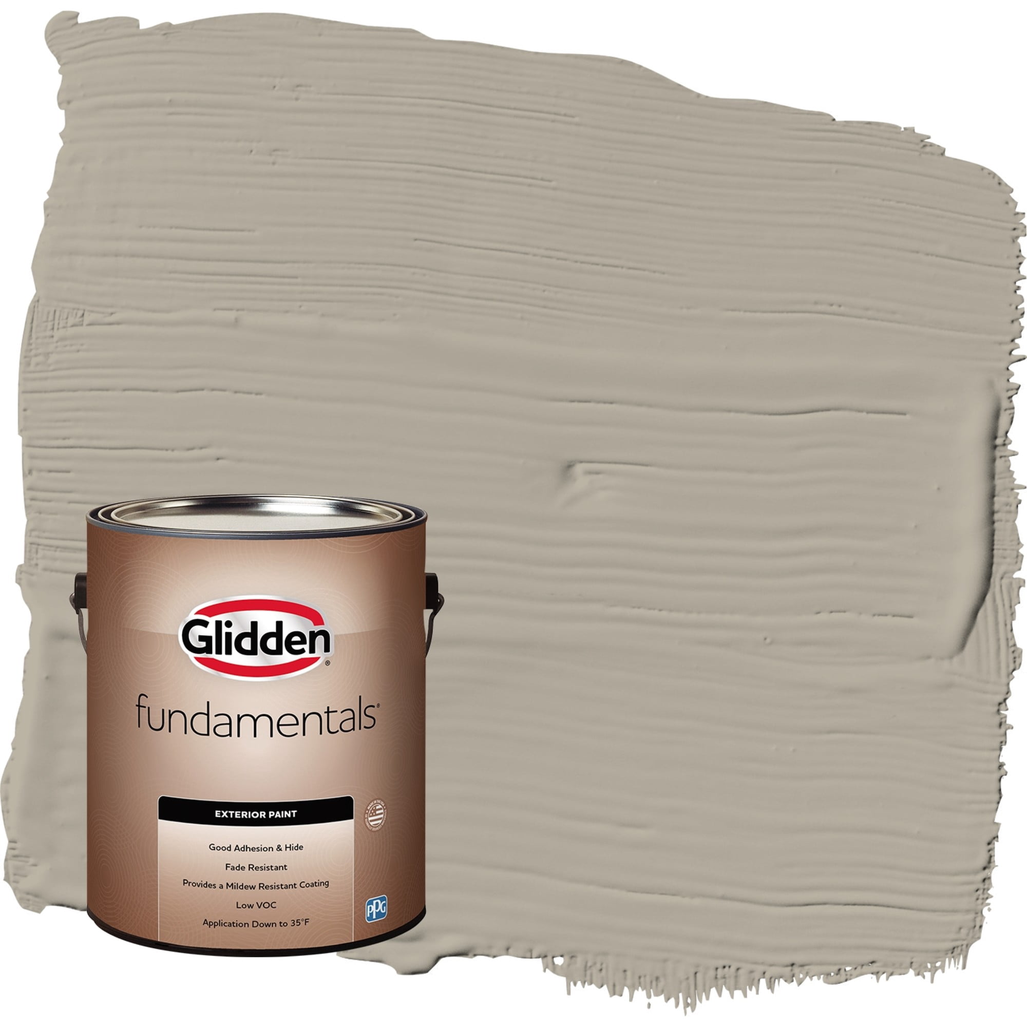 Glidden Fundamentals Sharkskin / Gray Semi-Gloss Exterior Paint, 5 ...