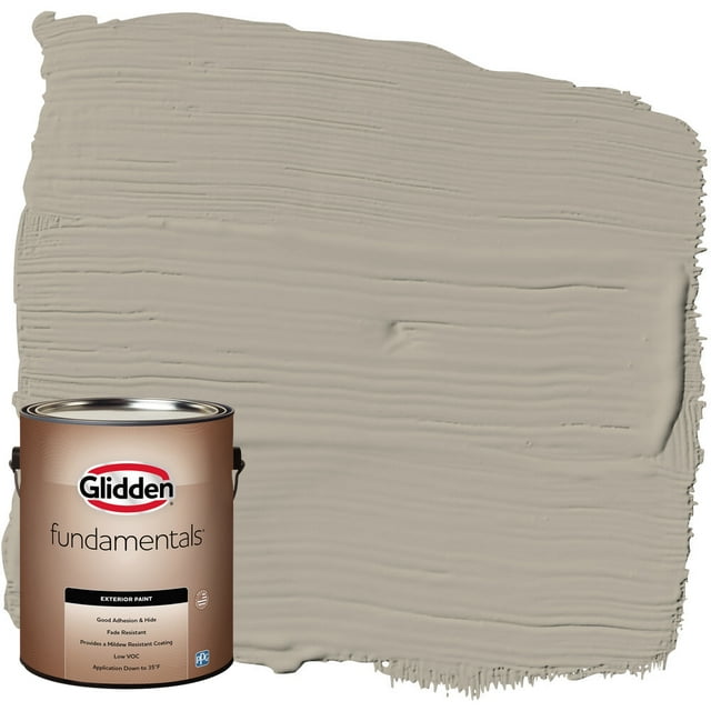 Glidden Fundamentals Exterior Paint Sharkskin / Gray, Flat, 1 Gallon ...