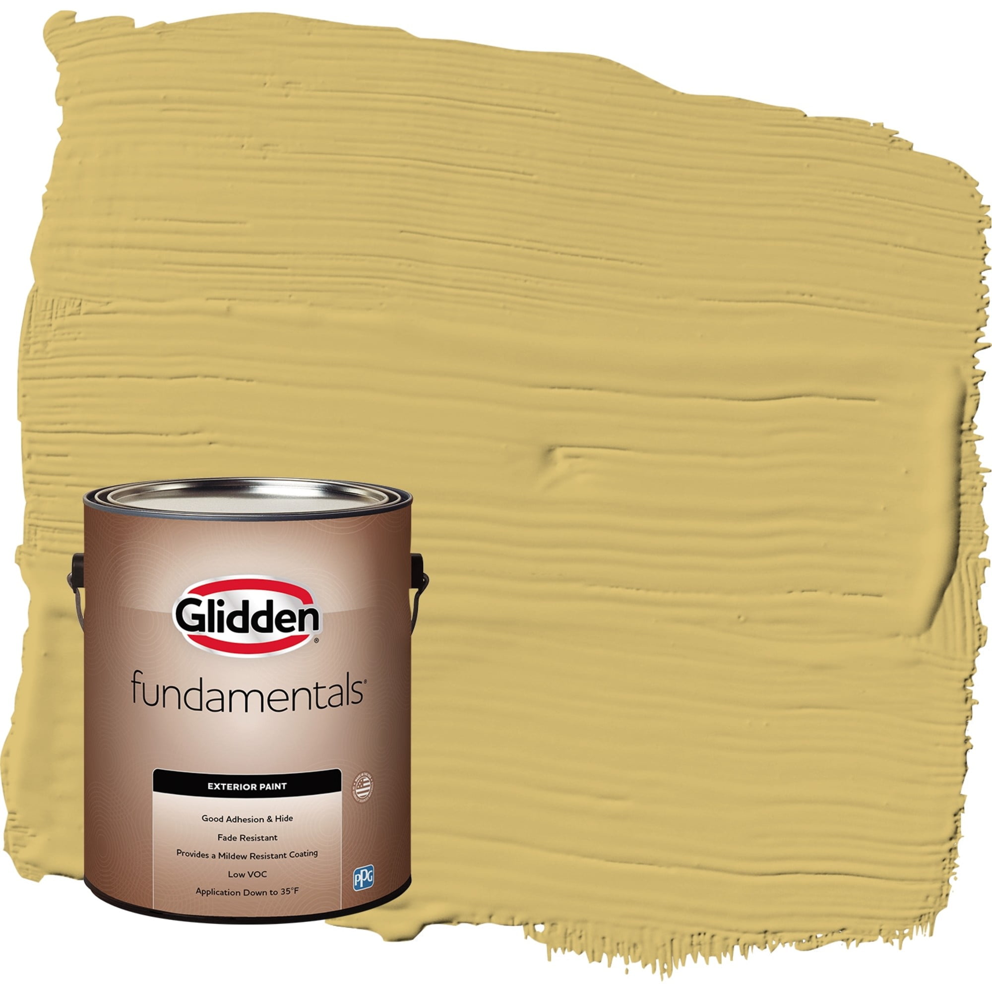Glidden Fundamentals Spicy Mustard / Yellow Satin Exterior Paint, 1 ...