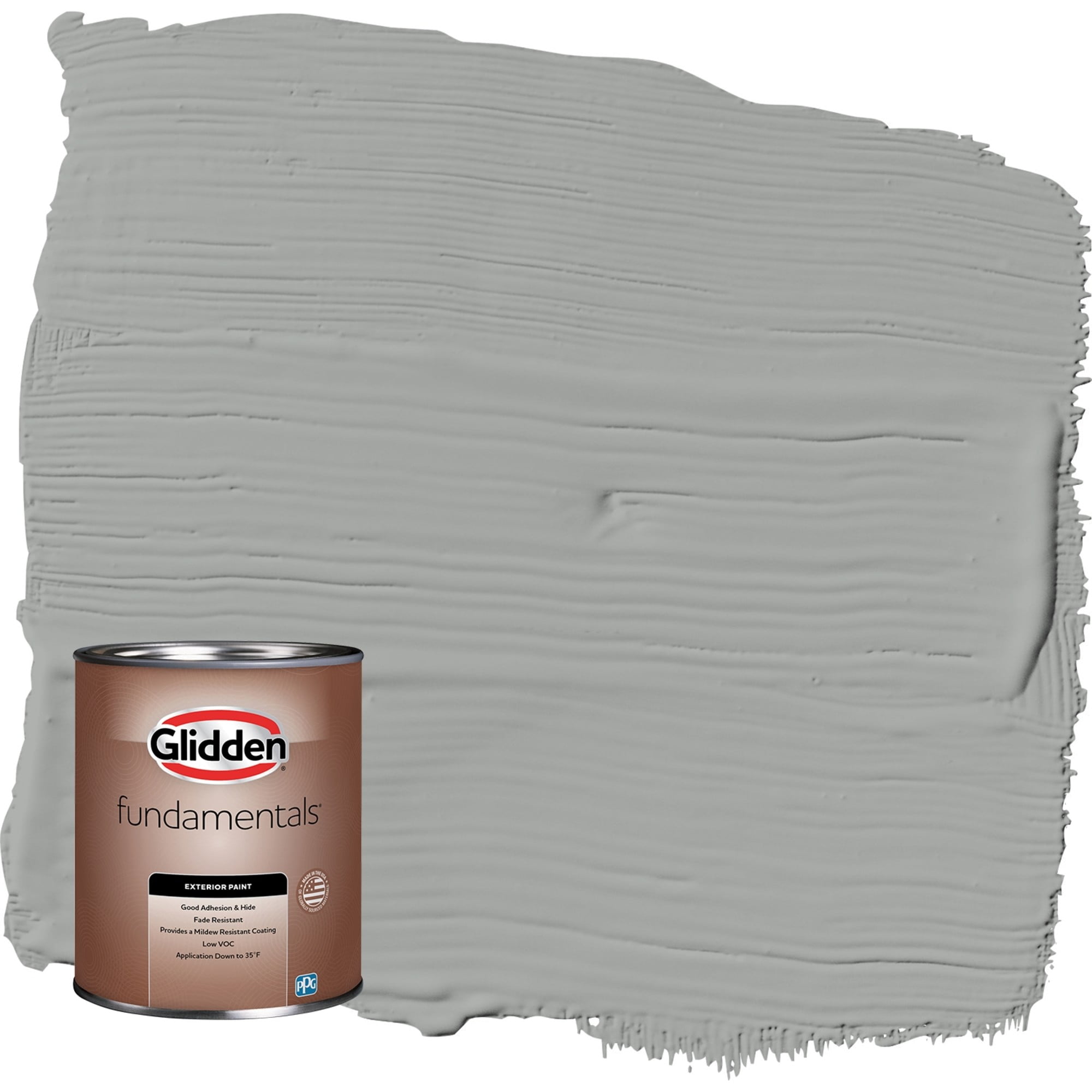 Glidden Fundamentals Stepping Stone / Gray Semi-Gloss Exterior Paint, 1 ...