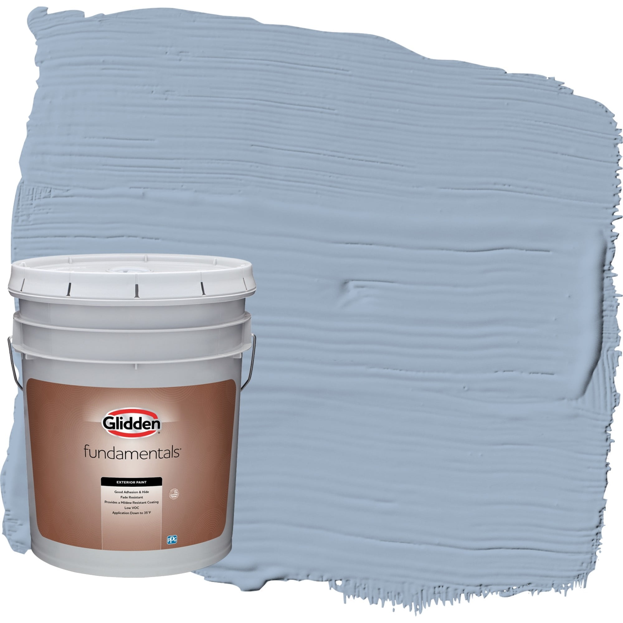 Glidden Fundamentals Exterior Paint Sterling Silver / Blue, Satin, 5 ...