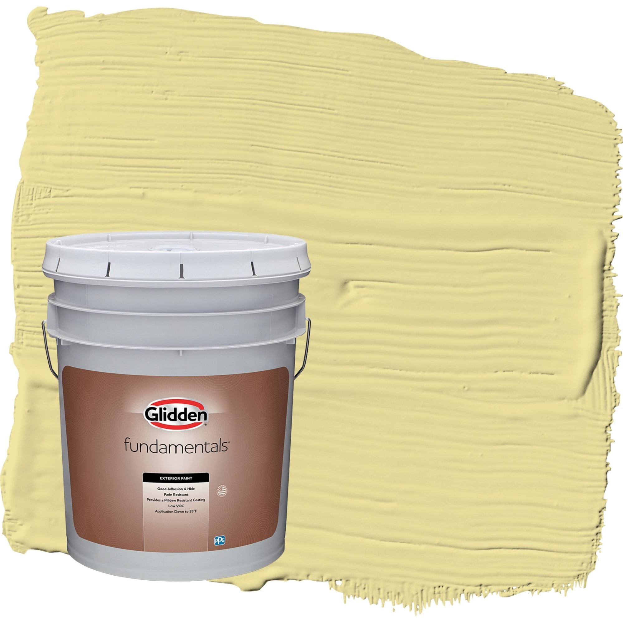 Glidden Fundamentals Subtle Sunshine / Green Flat Exterior Paint, 5 ...
