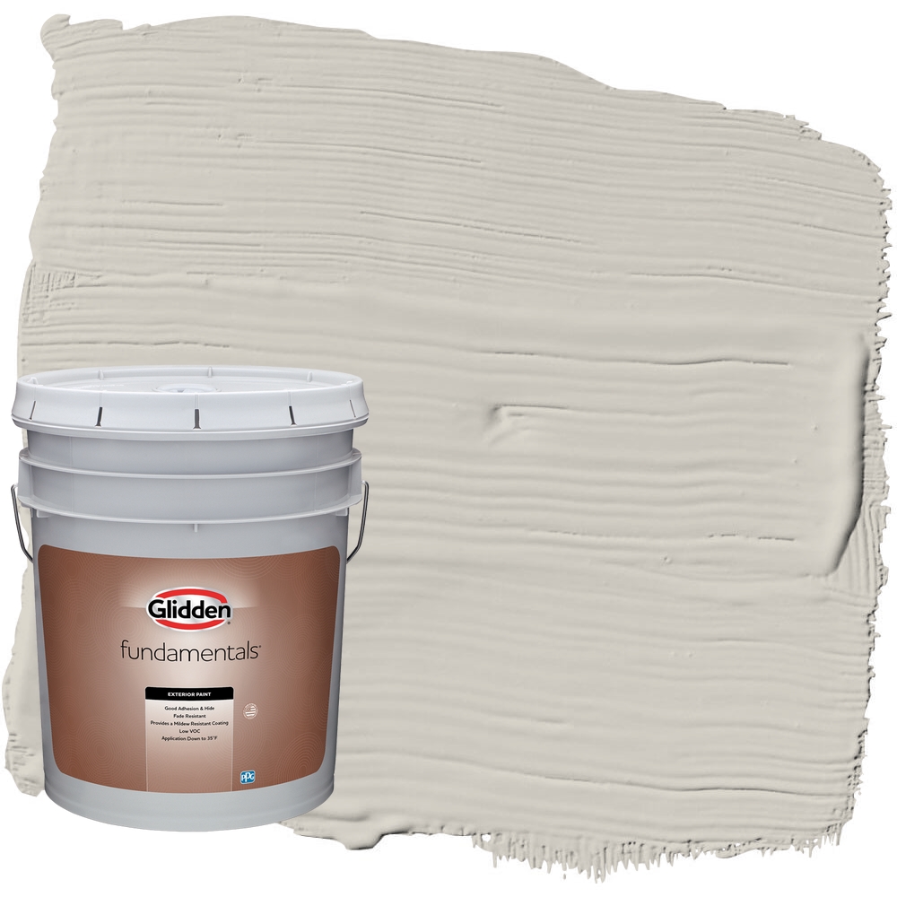 Glidden Fundamentals Exterior Paint Swirling Smoke / Beige, Flat, 5 ...