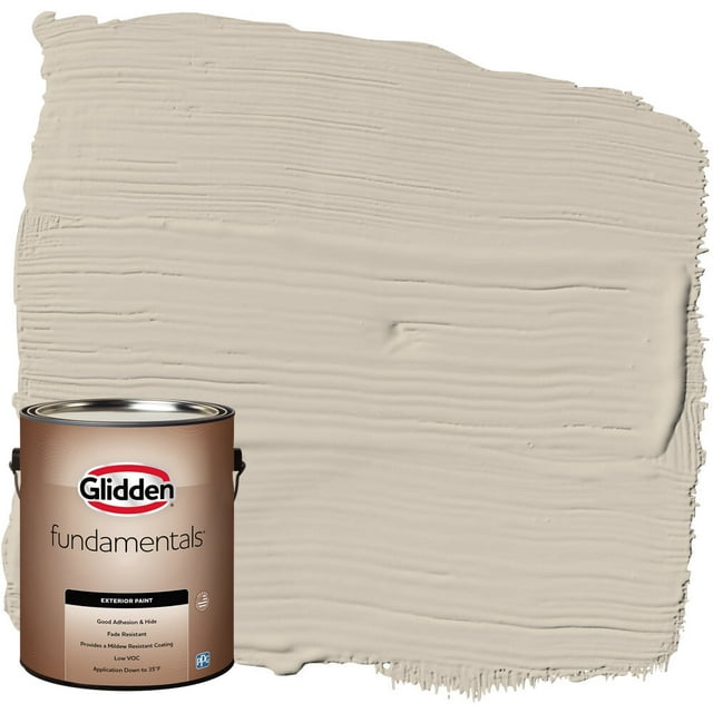 Glidden Fundamentals Exterior Paint Synchronicity / Gray, Flat, 1 ...