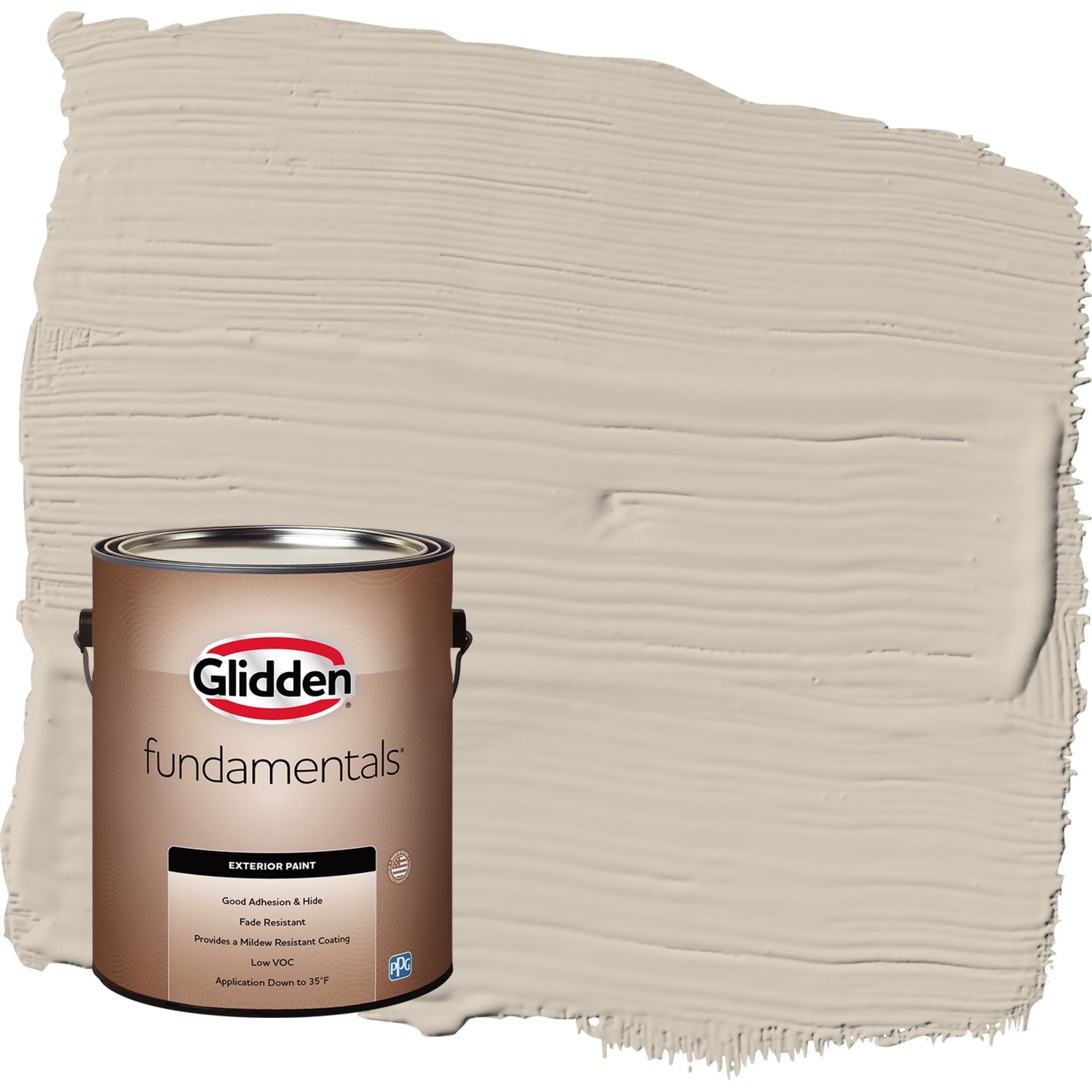 Glidden Fundamentals Synchronicity / Gray Flat Exterior Paint, 1 Gallon ...