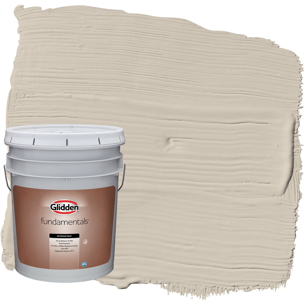 Glidden Fundamentals Exterior Paint Synchronicity / Gray, Satin, 5 ...